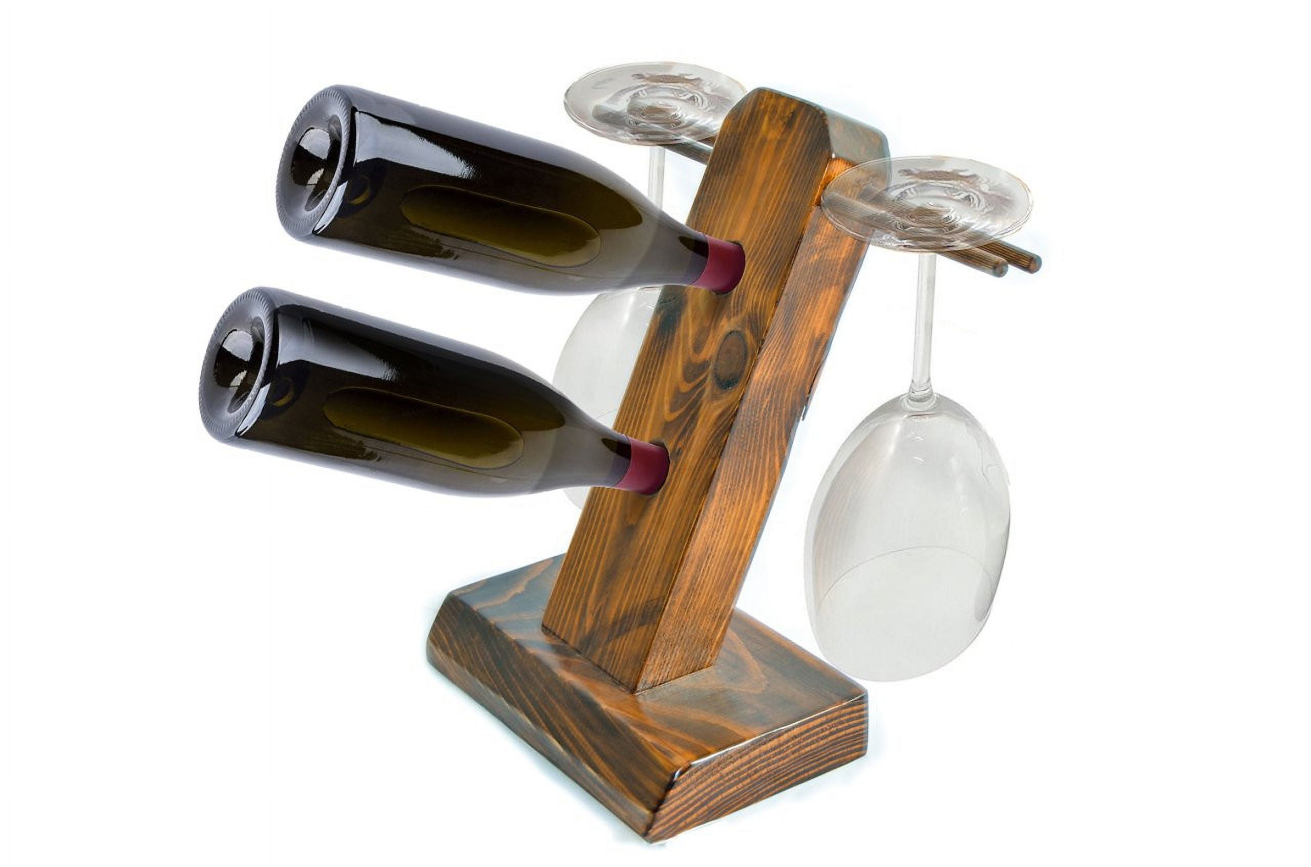 Massive Design-Gablet-Walnut-Wooden Wine Rack - Walmart.com