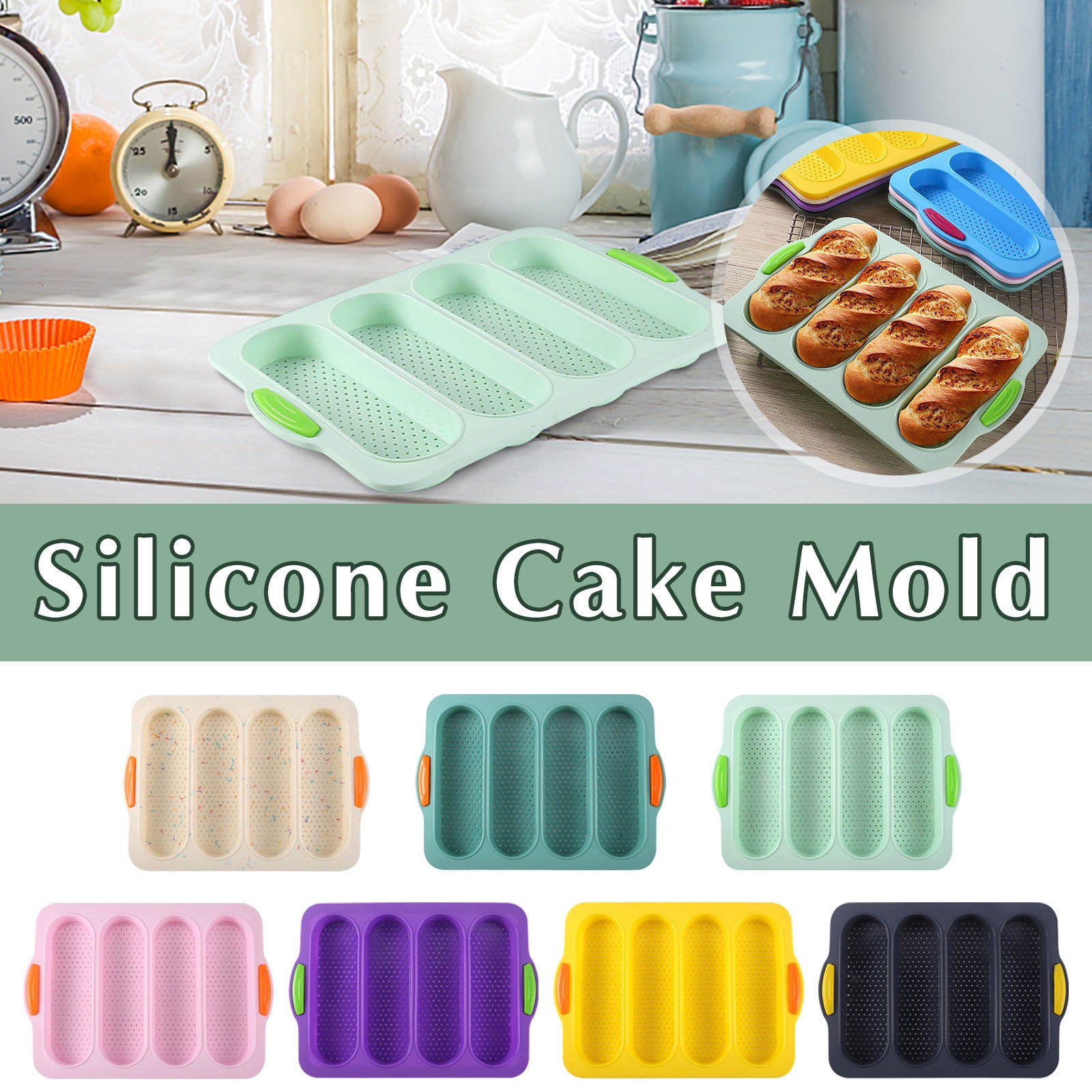 Massive Discounts,Non-stick Loaf Pan Set,1-Piece French Bread Loaf Pan ...