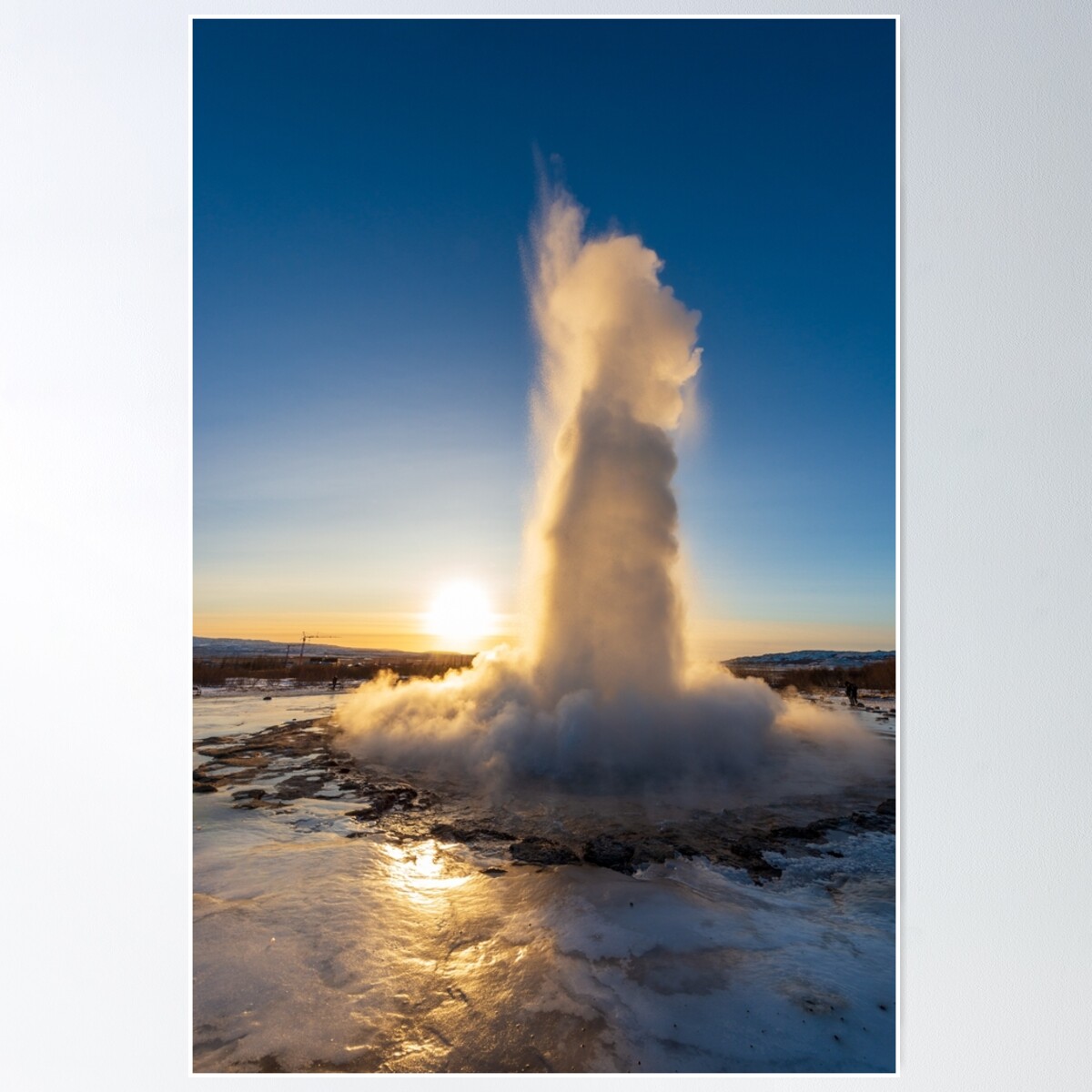 Massive Eruption Of The Strokkur Geyser In Iceland Poster Wall Art ...