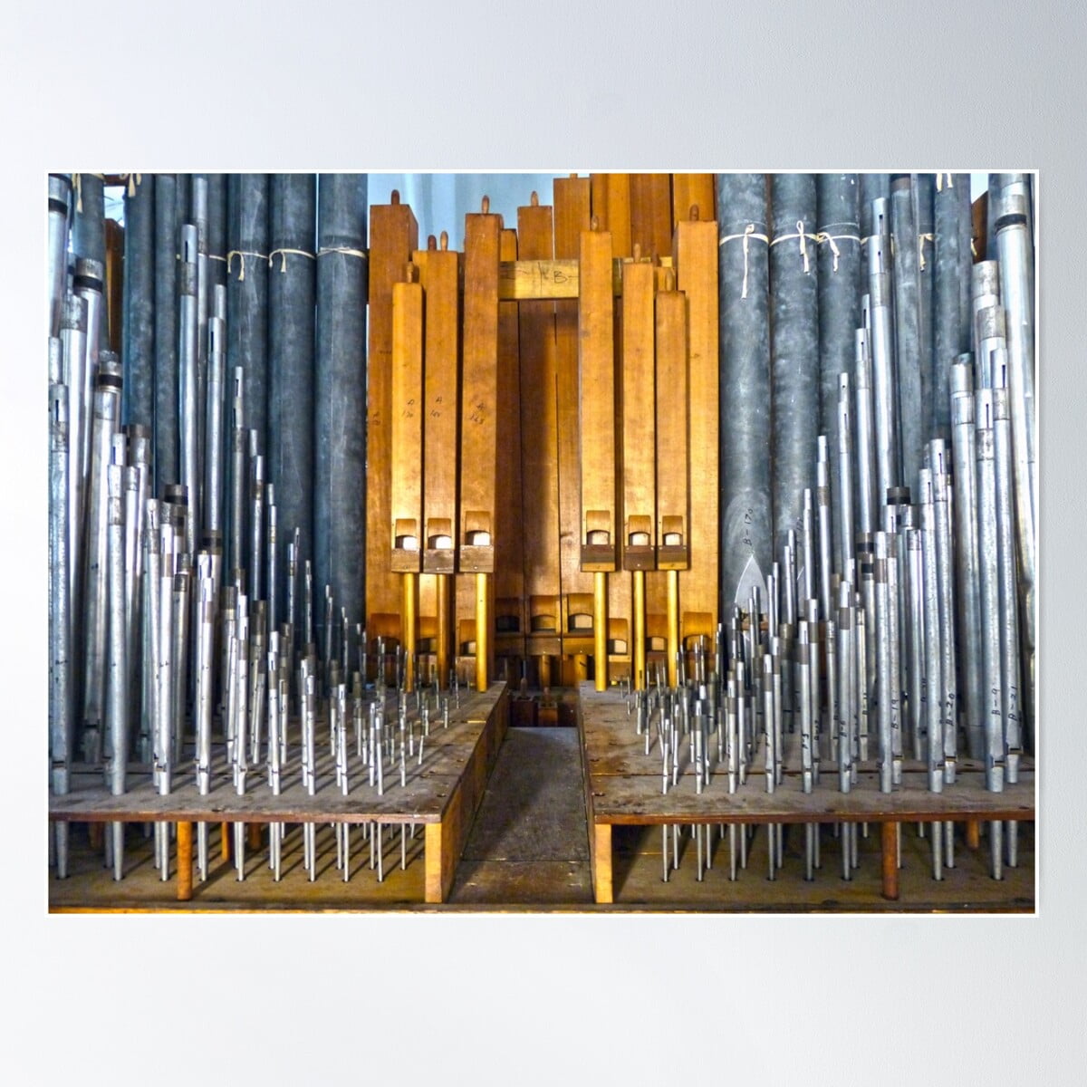 Massive Pipe Organ Pipes Poster Wall Art, Modern Wall Decor For Living ...