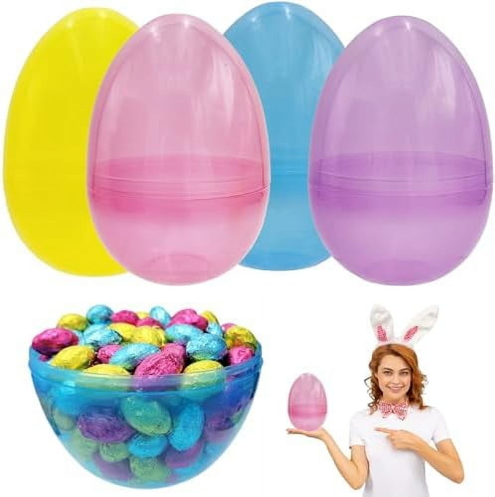 Massive Translucent Fillable Easter Eggs Colorful Bright Plastic Easter ...