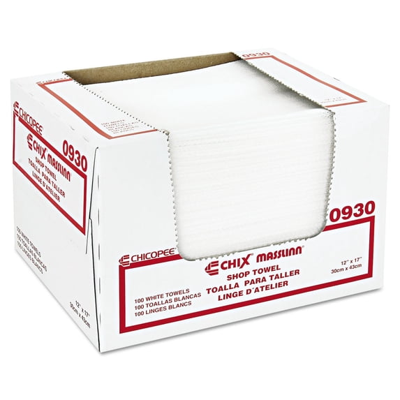 Masslinn Multipurpose Dusting Shop Towels, 12 X 17, White, 100/Pack, 12 ...