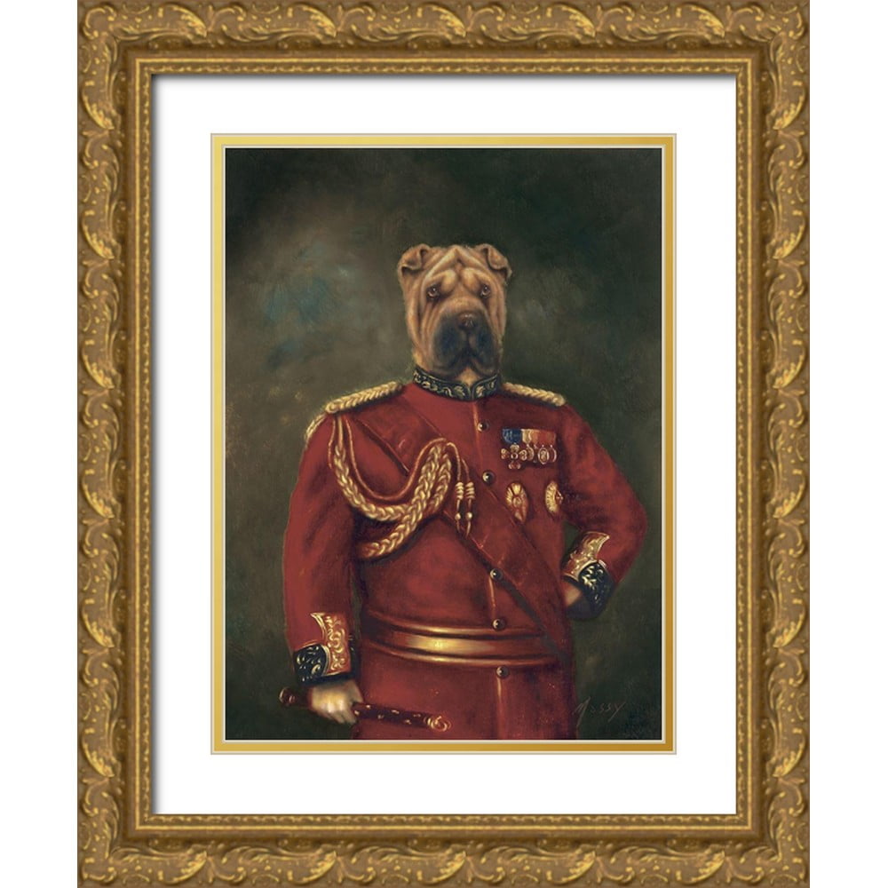 Massy, 14x18 Gold Ornate Wood Framed with Double Matting Museum Art ...