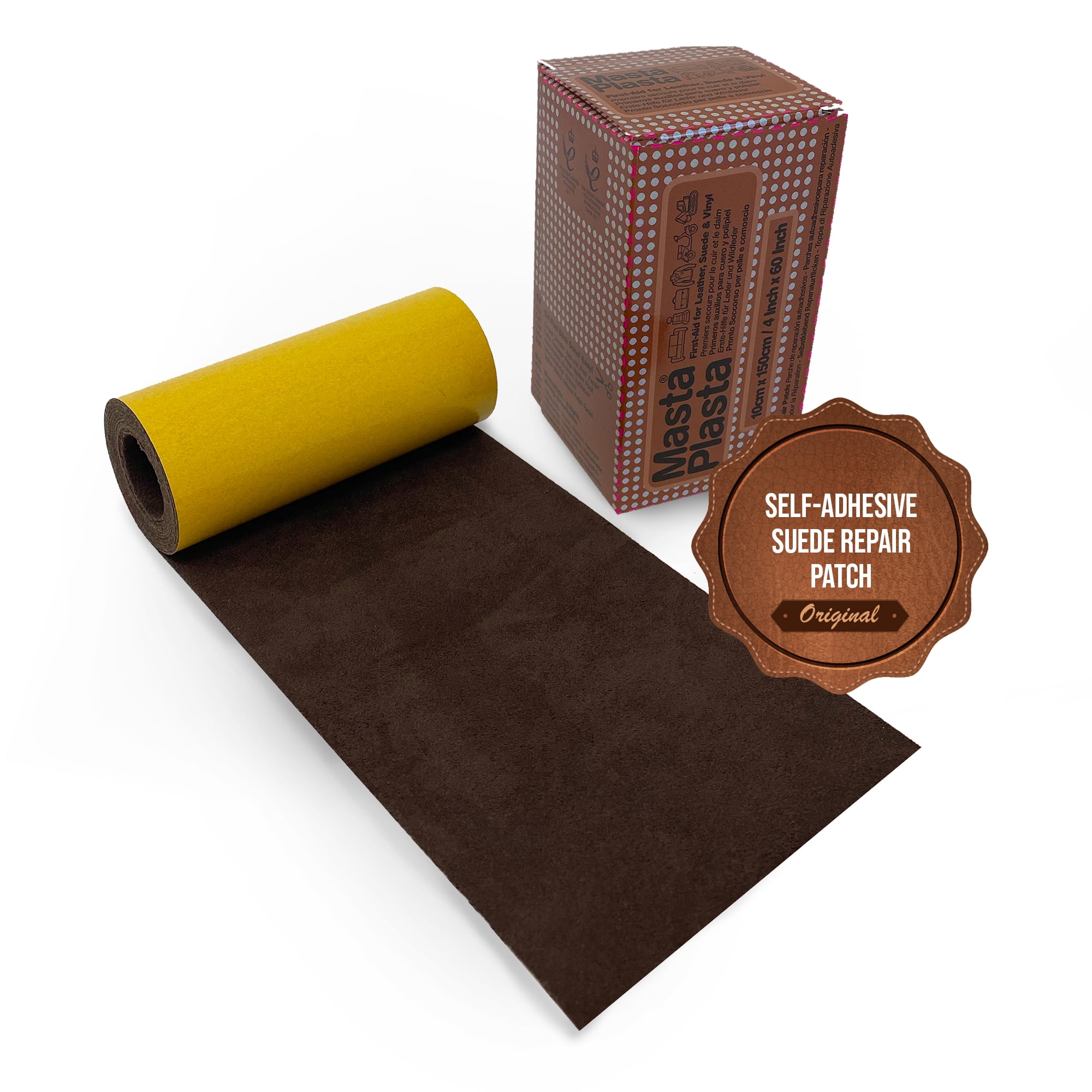 MastaPlasta Instant SUEDE Repair Tape. Brown Suede 60ins x 4ins / 150cm ...