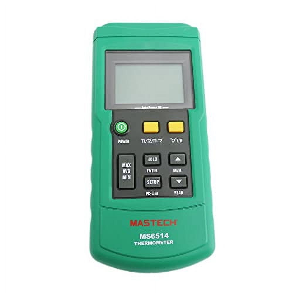 Mastech MS6514 Digital Thermocouple Thermometer Recorder T1 T2 Dual ...