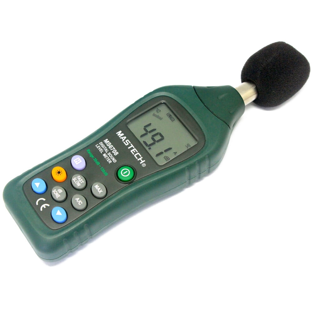 Mastech MS6708 LCD Digital Sound Level Meter Decibel Tester Meter ...