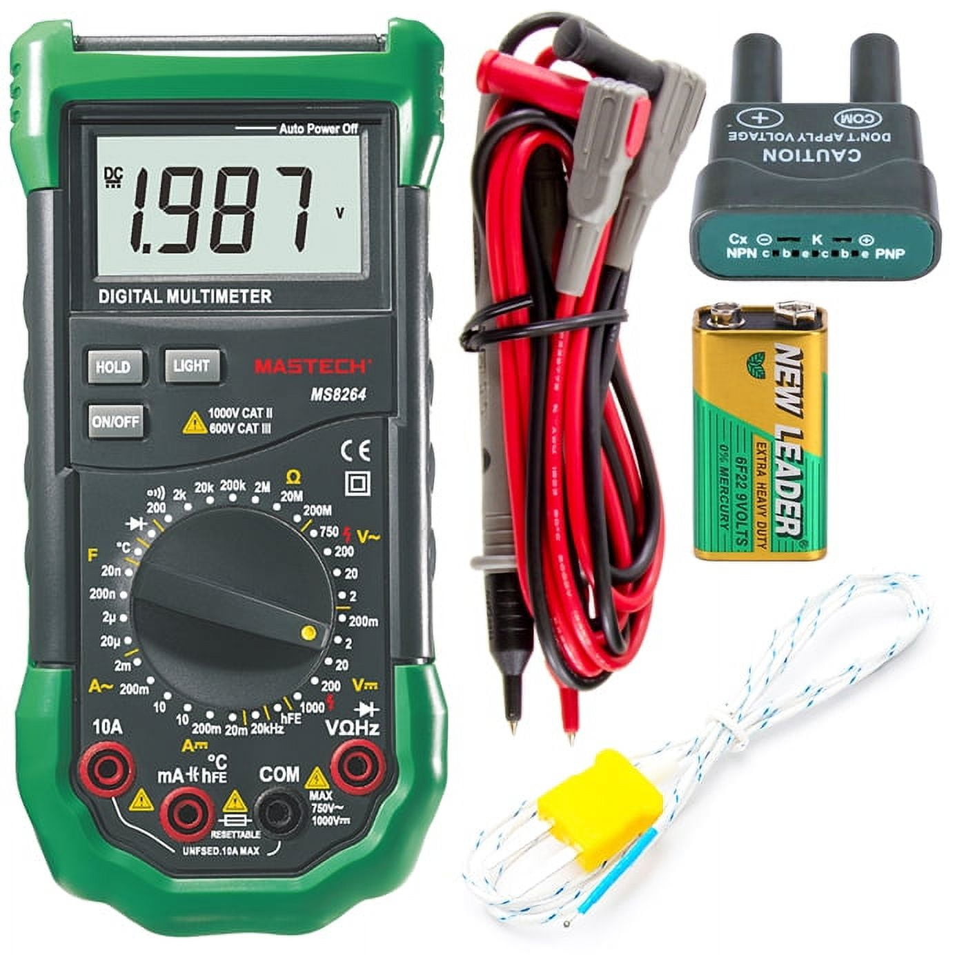 Mastech MS8264 Digital Multimeter, Electric Voltage Detector with ...