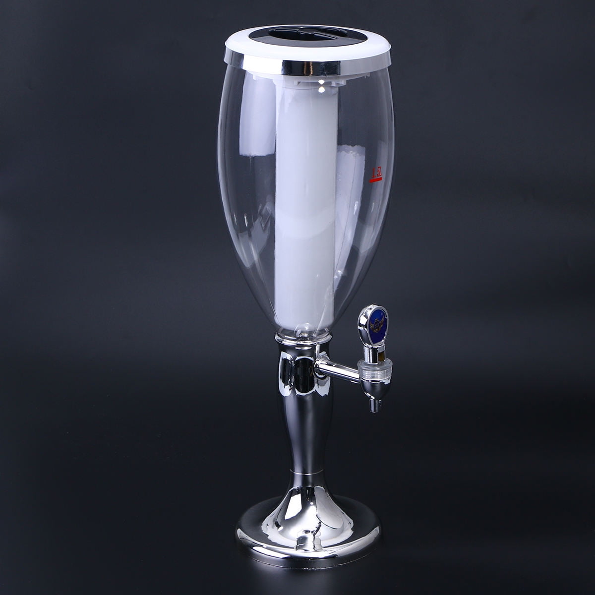 Masteelf 1.5 L Plastic Tabletop Wine Beer Tower Beverage Juice ...