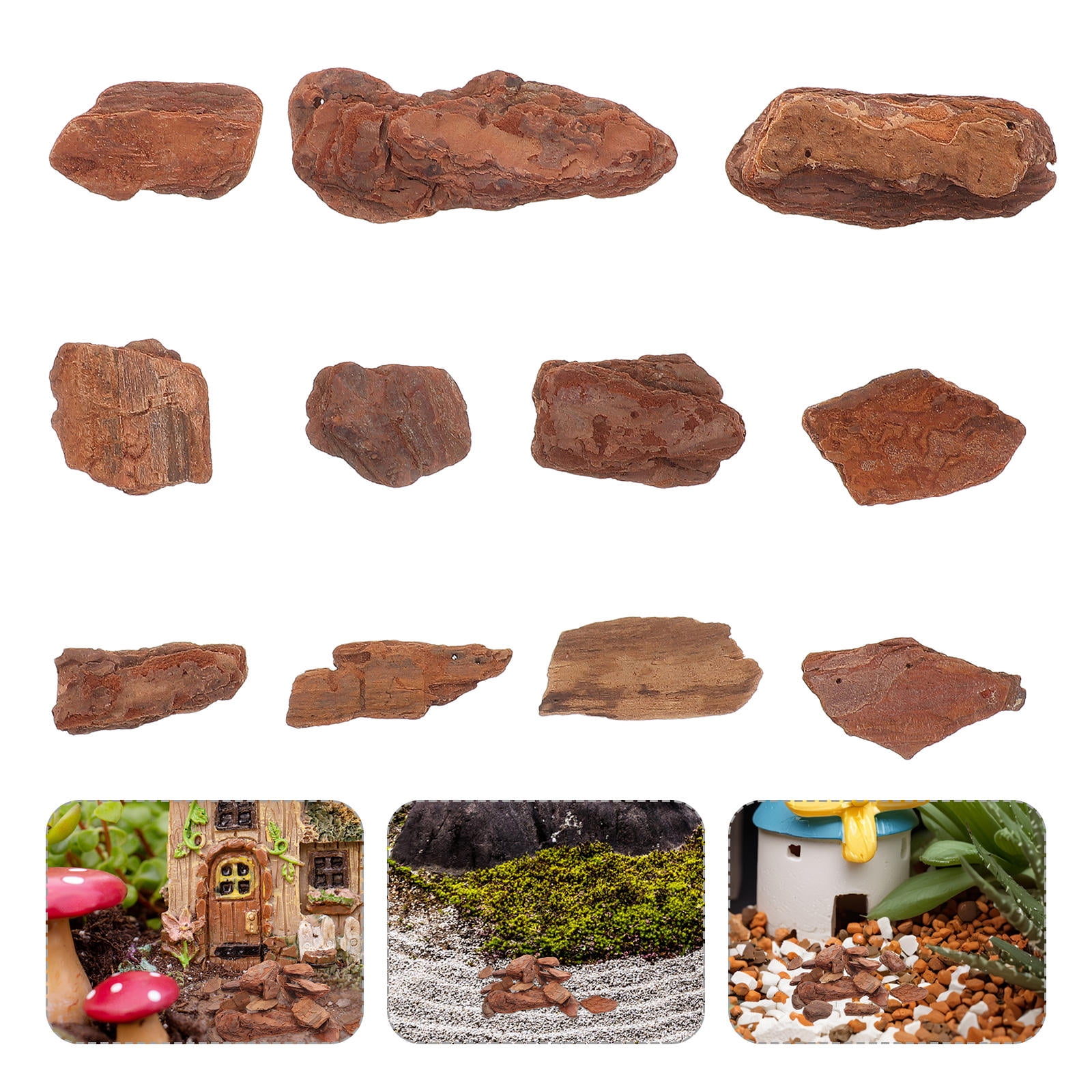 Masteelf 1 Pack Dry Bark for Handmade Sand Table Miniature Micro ...