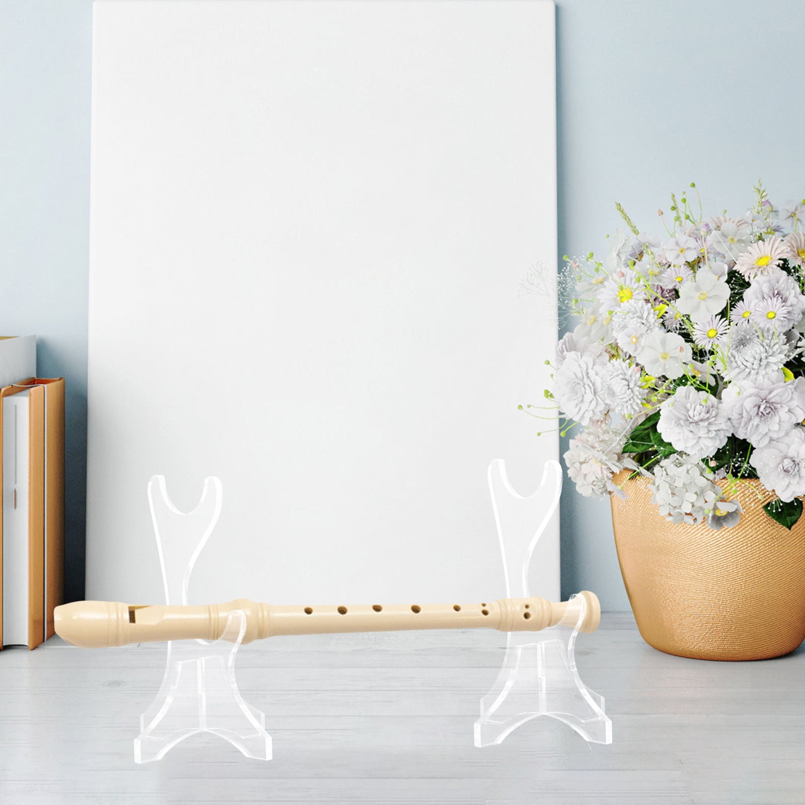Masteelf 1 Pair Acrylic Flute Holder Musical Instrument Stand Display ...