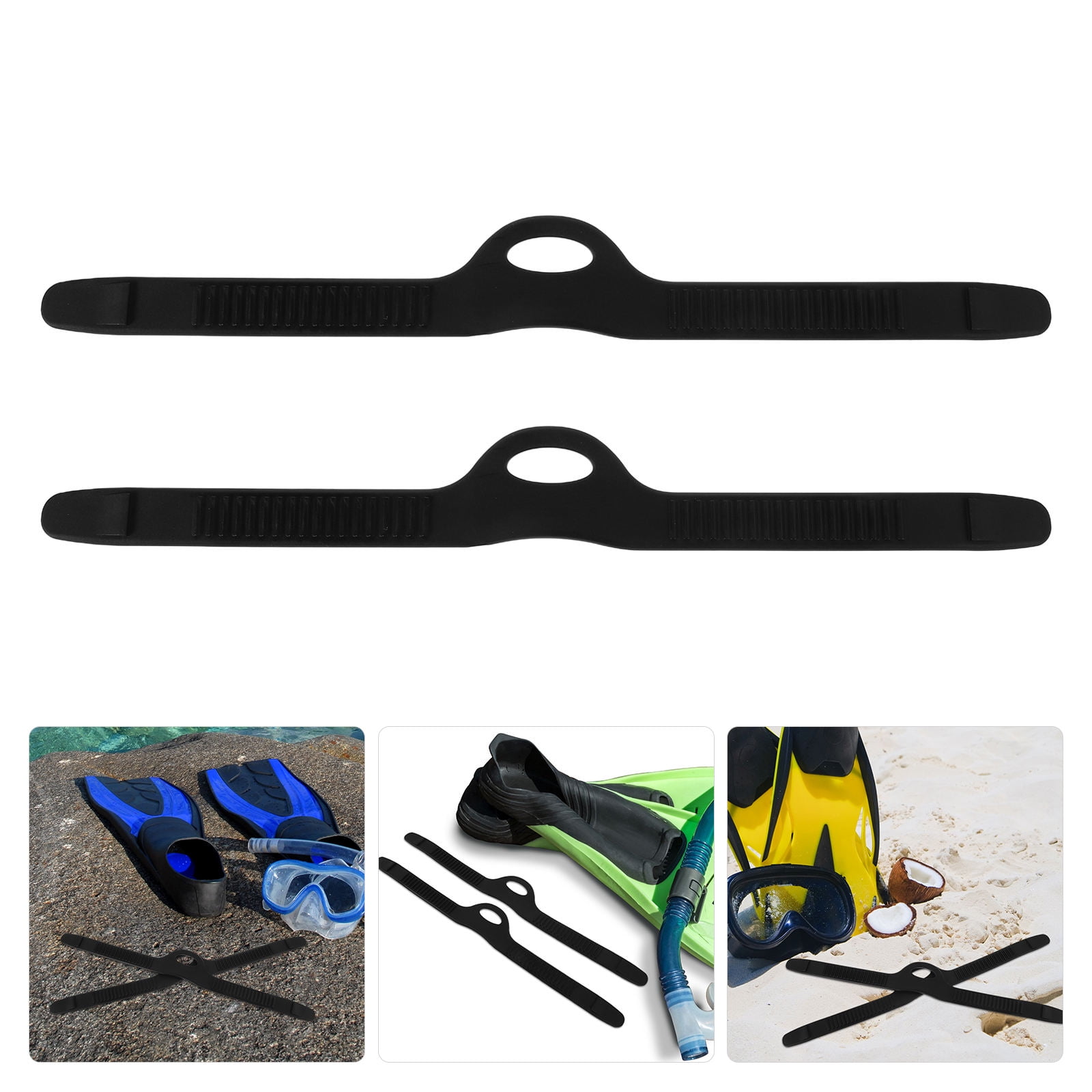 Masteelf 1 Pair Diving Fin Straps Replacement Adjustable Flipper Straps ...
