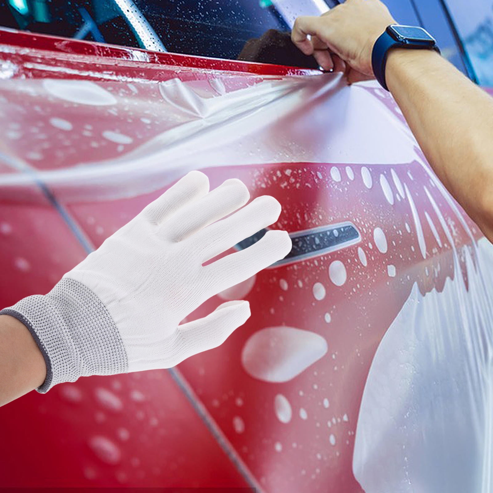 Masteelf 1 Pair Invisible Film Tools for Car Body Protection Gloves ...