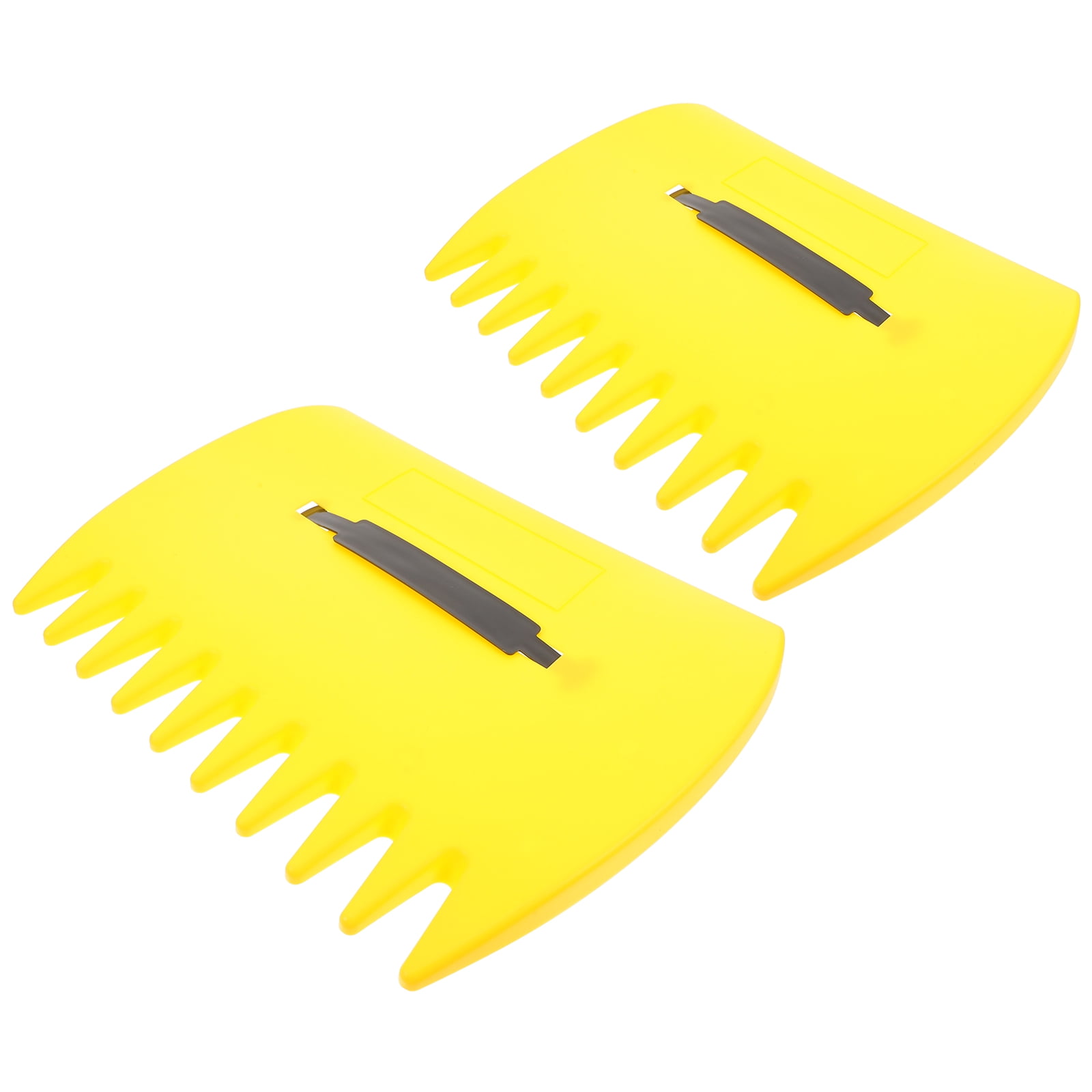 Toddmomy Garden Rake Plastic Yellow For Leaves Collection 2Pcs ...