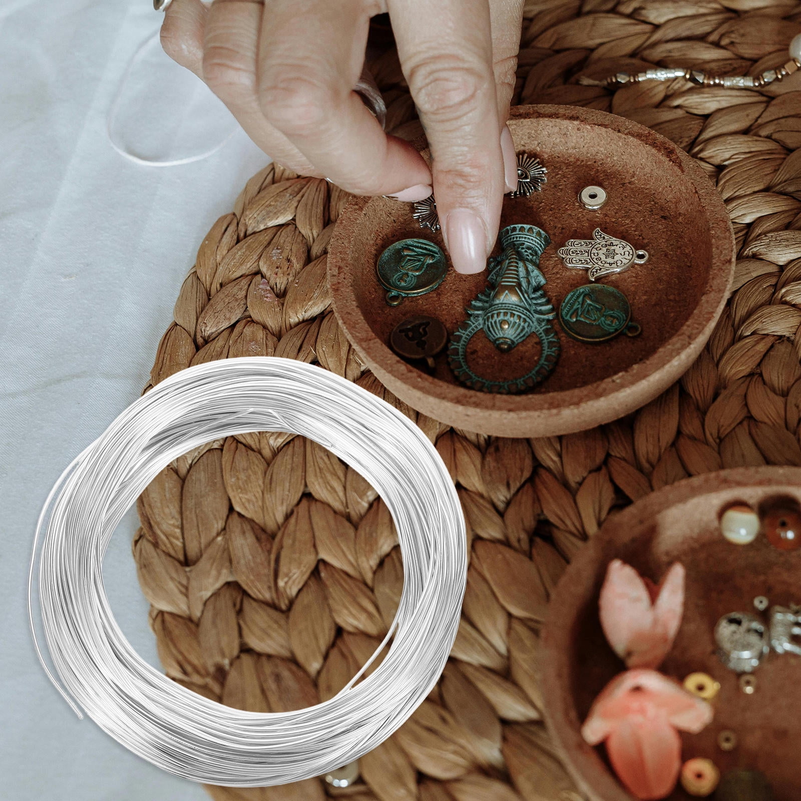 Masteelf 1 Roll Aluminum Crafts Wire for Jewelry Making Bendable Metal Wire for Crafting and ...