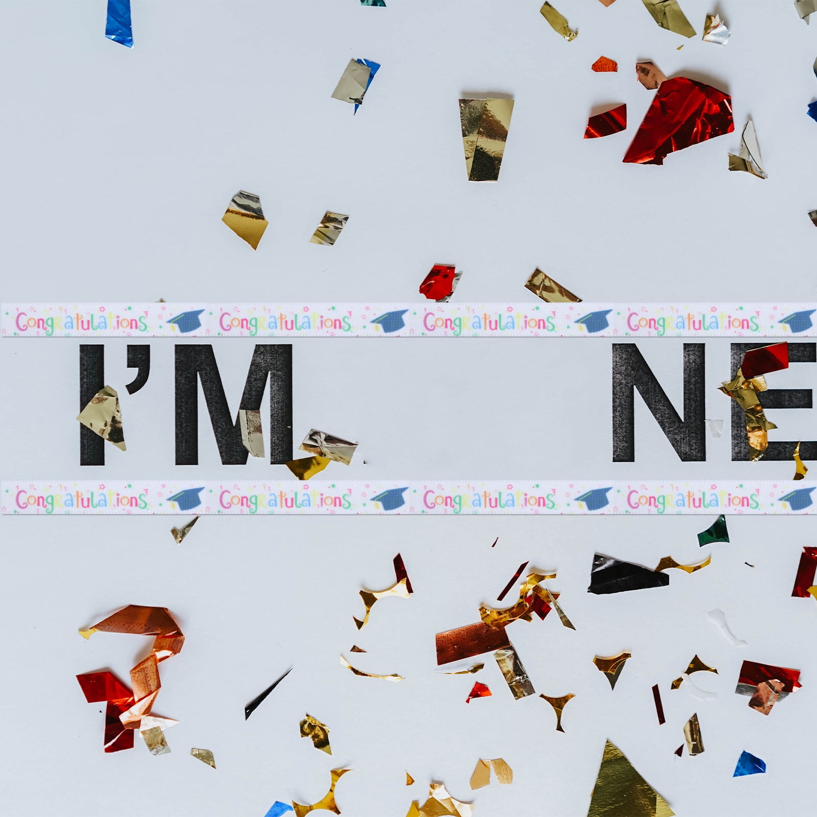 Masteelf 1 Roll Graduation Ribbons Congrats Hat Ribbons Congrats Grad ...