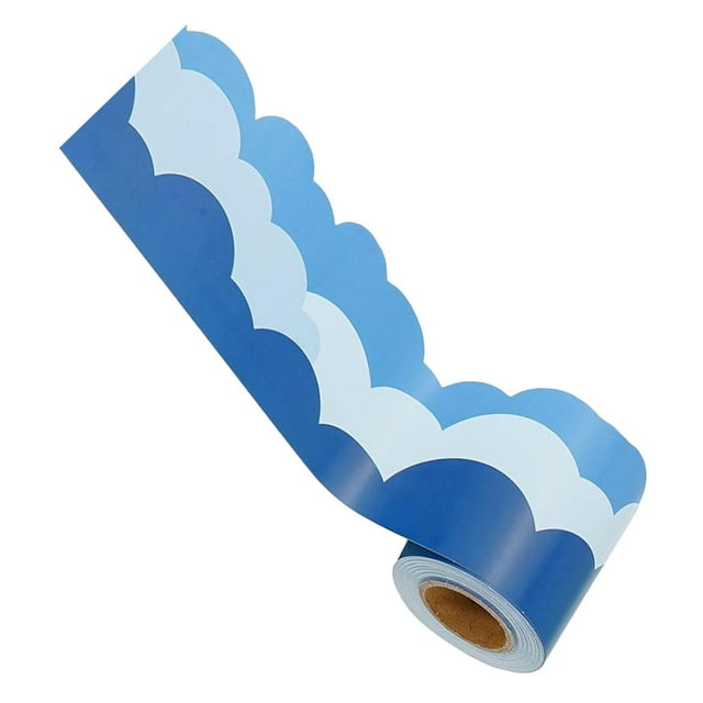 Masteelf 1 Roll Of Clouds Shape Die Cut Trim Border Roll Bulletin Board ...