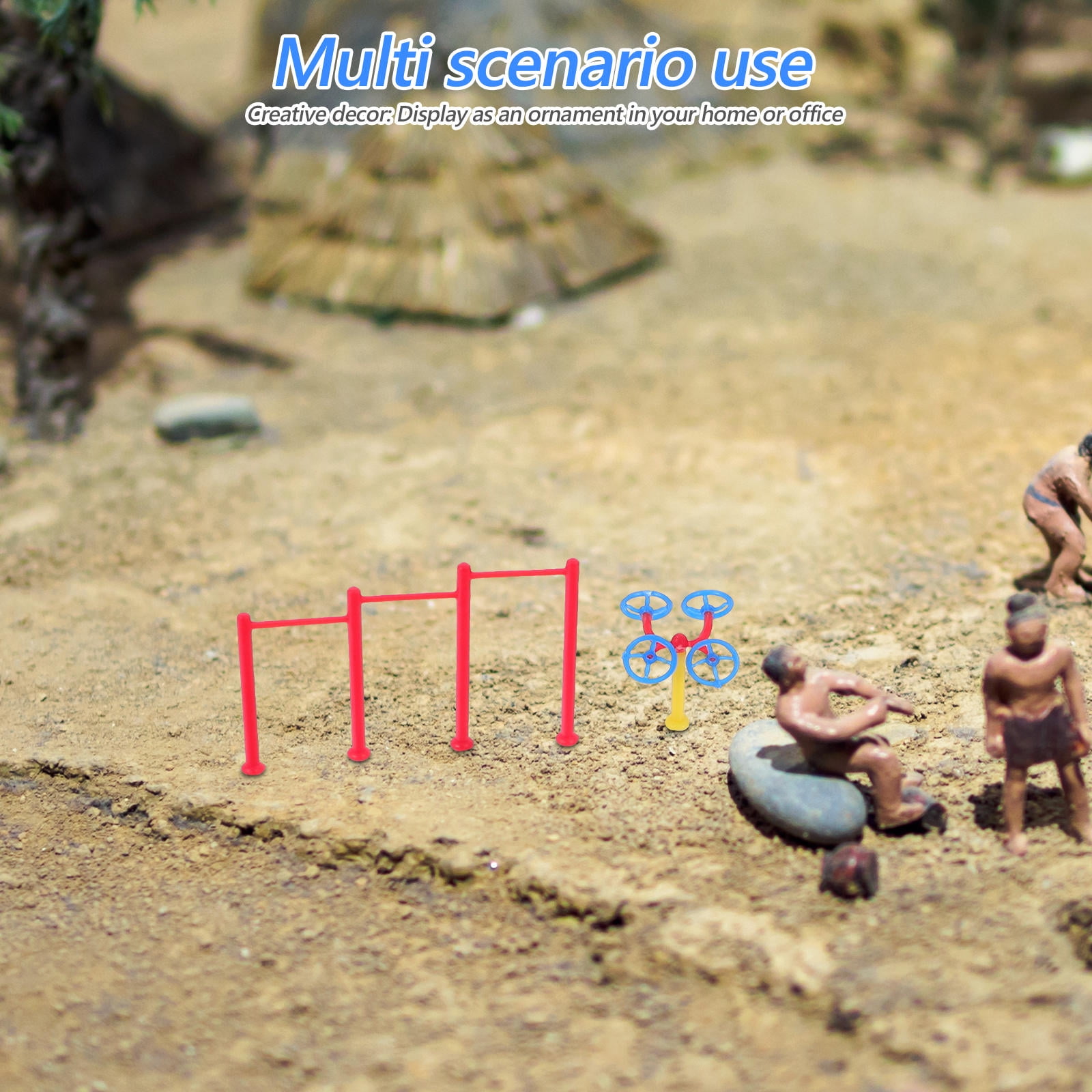 Masteelf 1 Set 1/100 Realistic Miniature Gym Accessories Tiny Outdoor ...