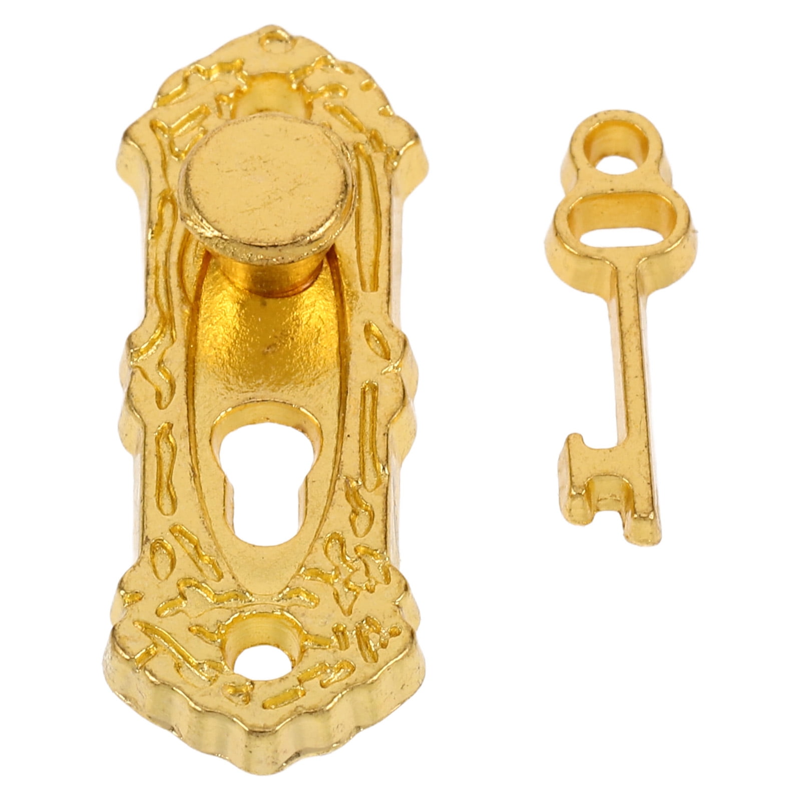 Masteelf 1 Set Of 1:12 Scale Miniature Door Lock And Key Mini House ...
