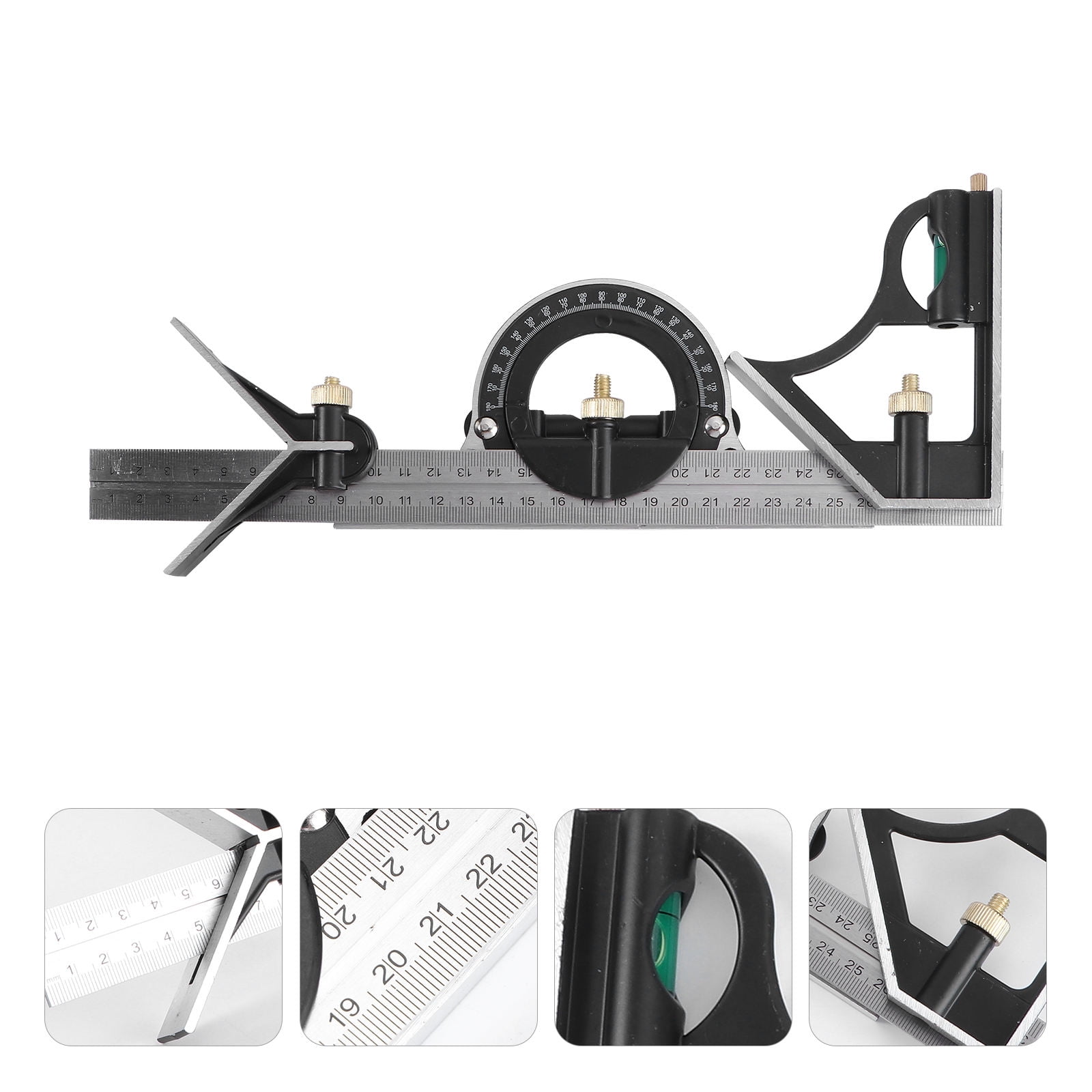 Masteelf 1 Set 3 in 1 Woodworking Angle Ruler Square Measurement Tool ...