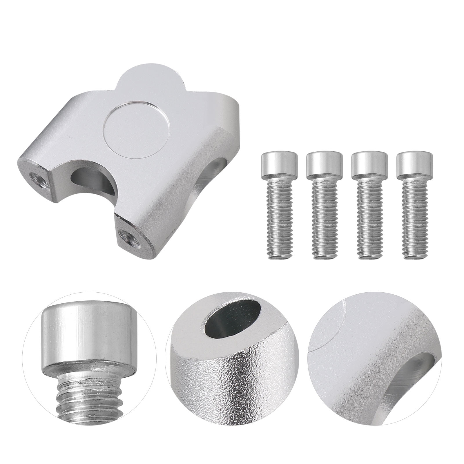 Masteelf 1 Set 5.8X2.0In Silver Handlebar Riser with Anodized Surface ...