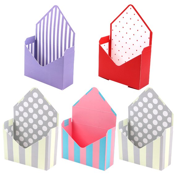 Masteelf 1 Set 5Pcs Envelope Flower Boxes Bouquet Packing Boxes Folding ...