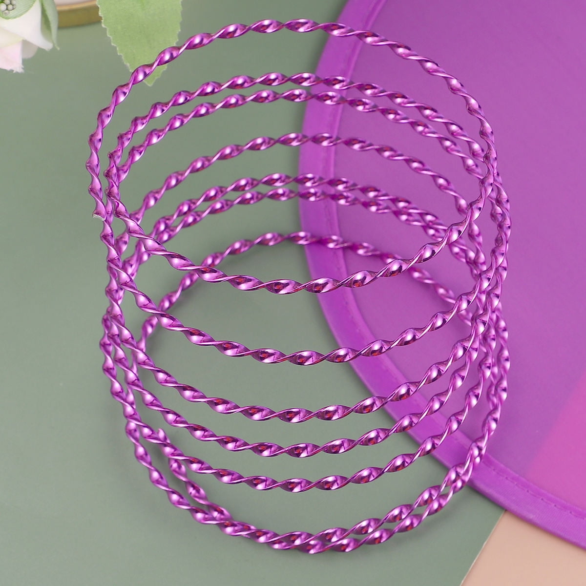 Masteelf 1 Set/5pcs 2.0mm Aluminum DIY Flat Type Aluminum Wire Colorful ...