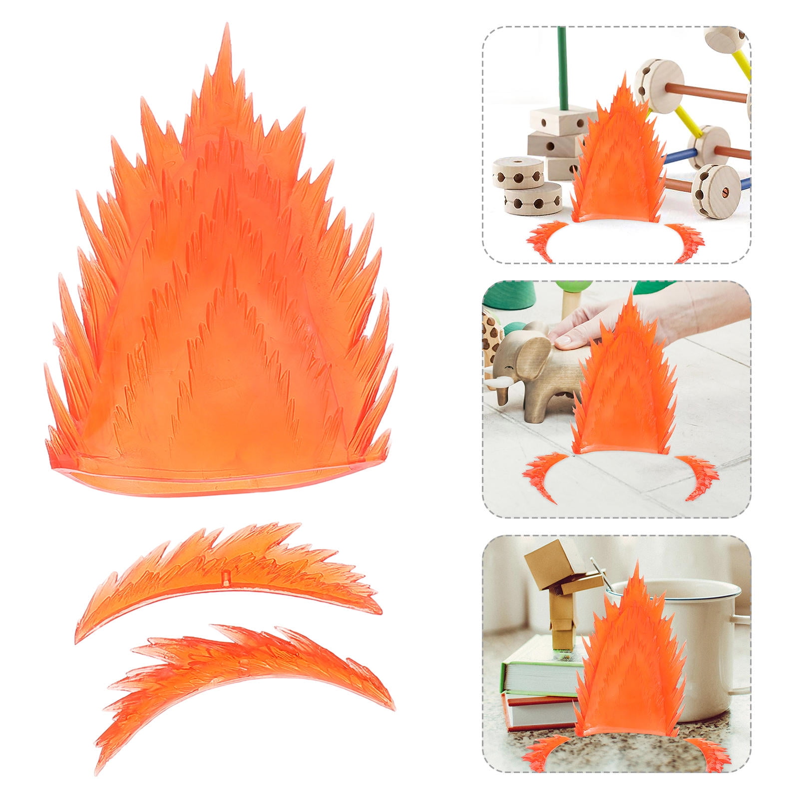 Masteelf 1 Set Action Figure Stand with 3D Fire Effects for Anime ...