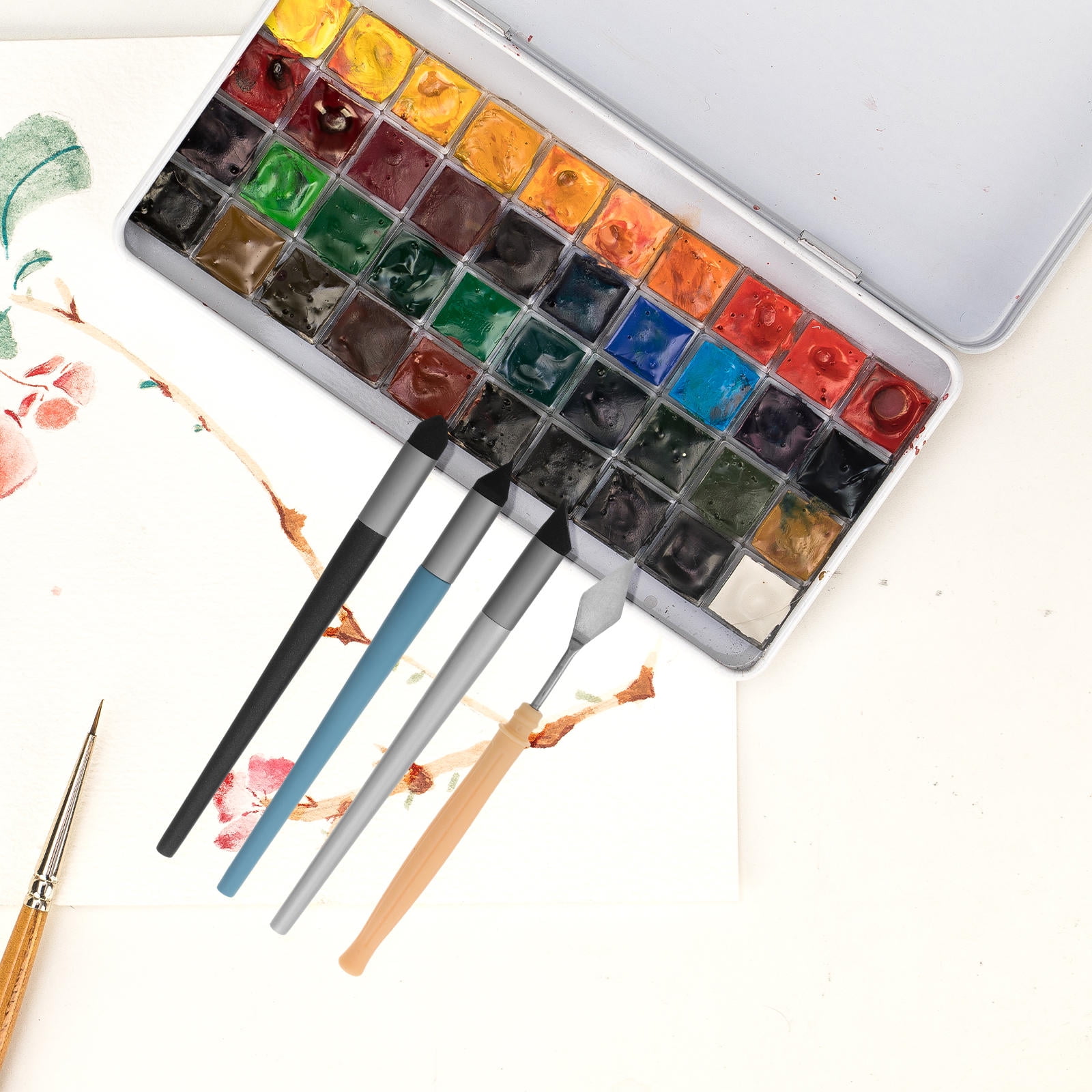 Masteelf 1 Set Artist Blending Sponge Pen with Scraper Sketch Rubbing ...