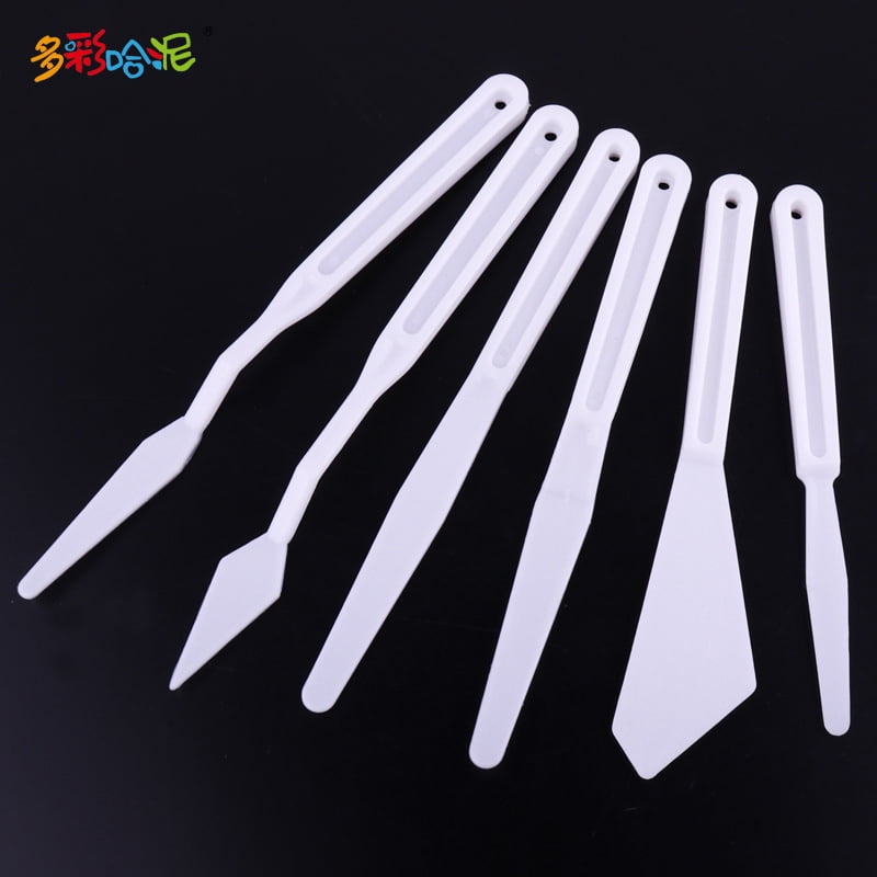 Masteelf 1 Set Artist Paint Spatula Tools Plastic Spatula Set with Long ...