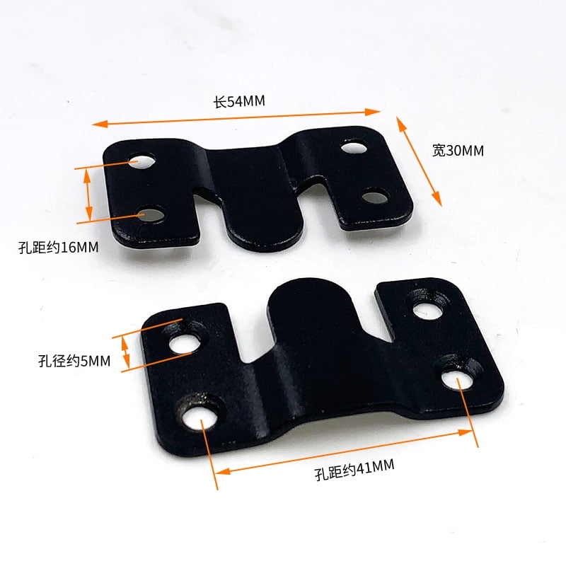 Masteelf 1 Set Black Flush Mount Bracket Stainless Steel Interlock ...