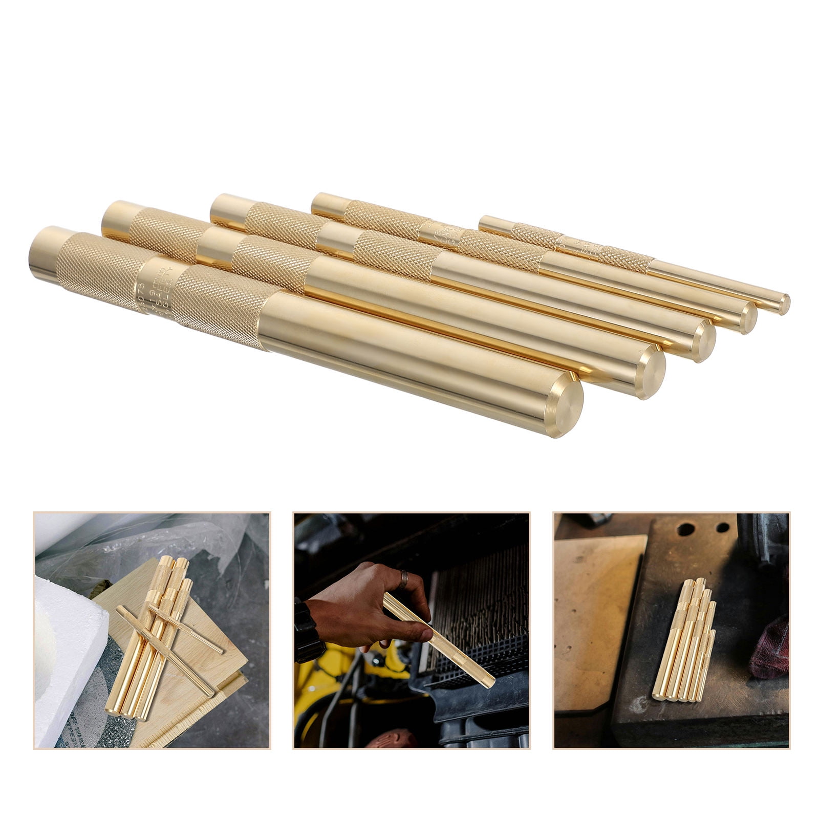 Masteelf 1 Set Brass Punch Set For Accurate Hole Punching In Metal And ...