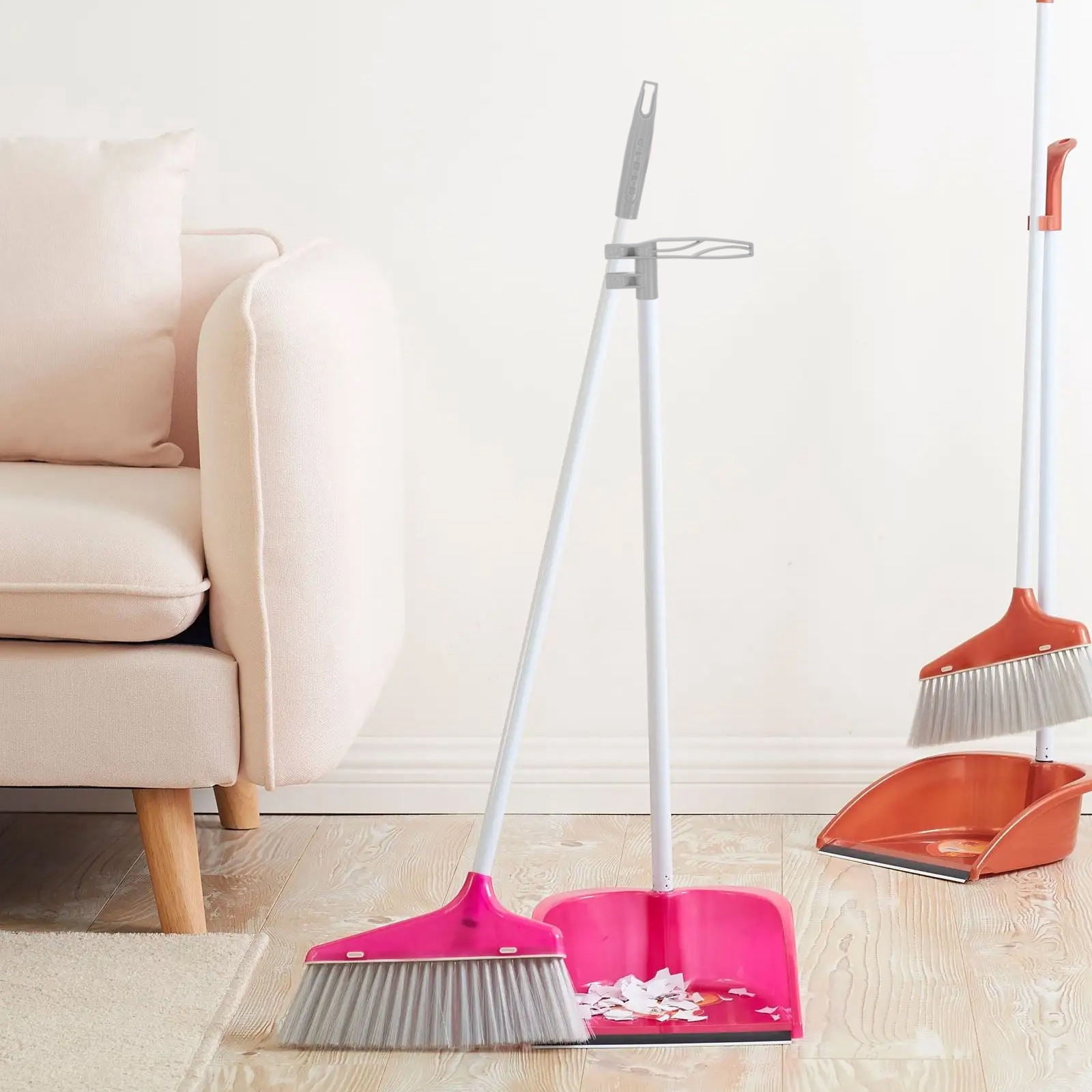 Masteelf Replacement Broom End Cap and Dustpan Handle Grip Set for ...