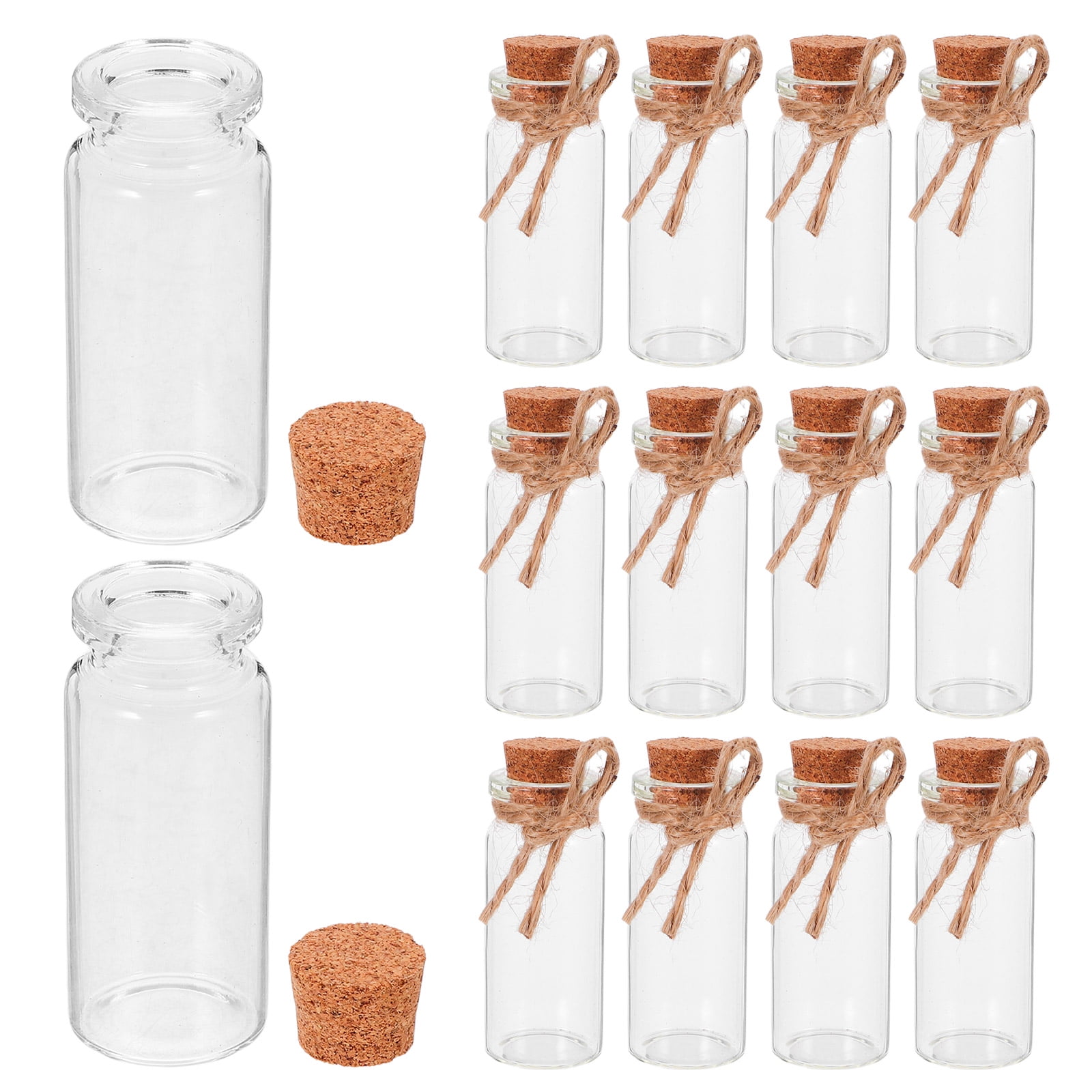 Masteelf 1 Set Of Clear Glass Bottles Tiny Glass Bottles Cork Stoppers ...