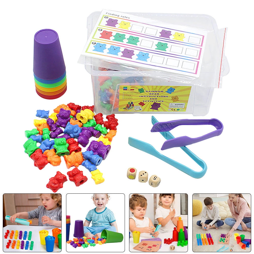 Masteelf 1 Set Counting Bear Beads Baby Mathematics Teaching Aids ...