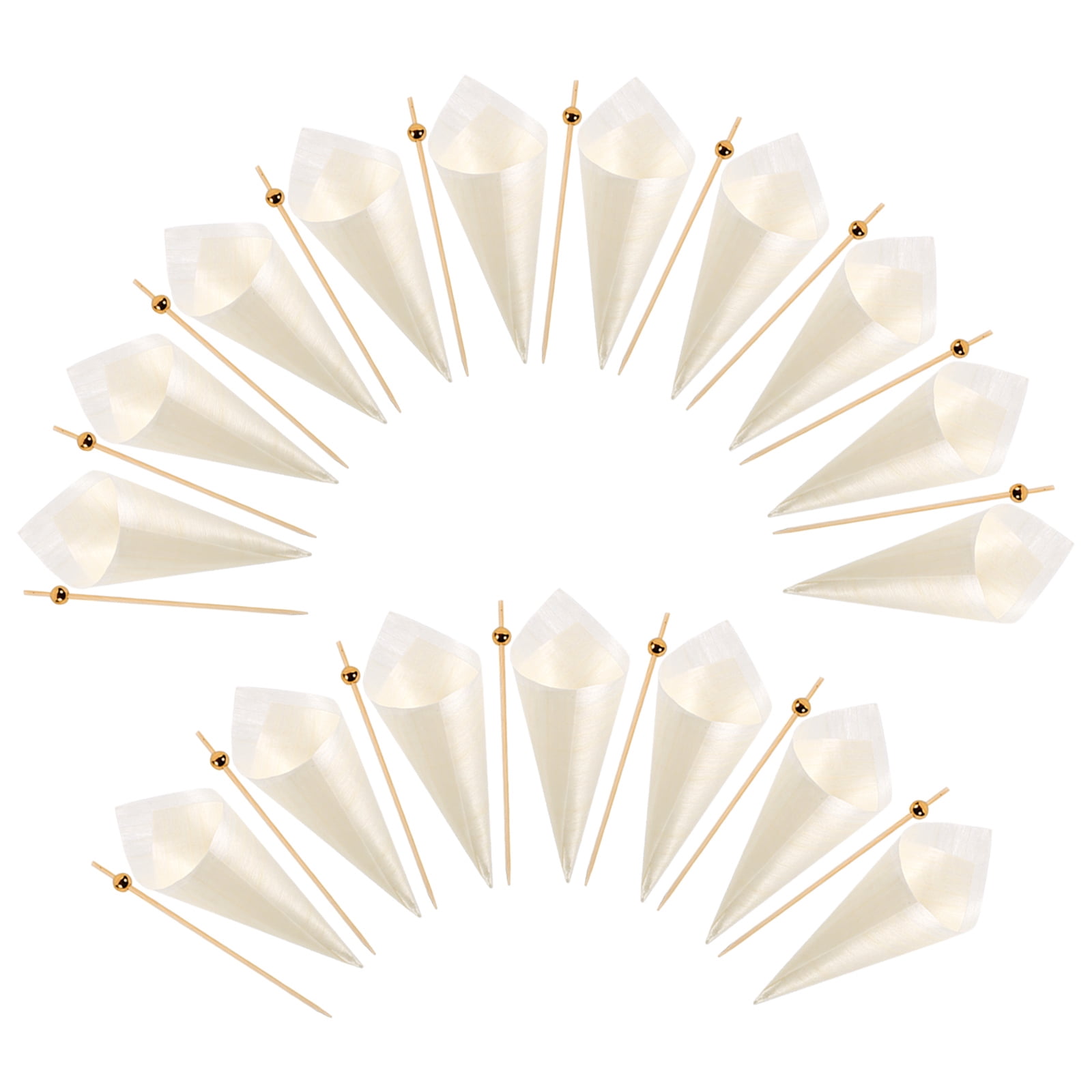 Masteelf 1 Set Disposable Appetizer Wood Cones Charcuterie Cones And ...