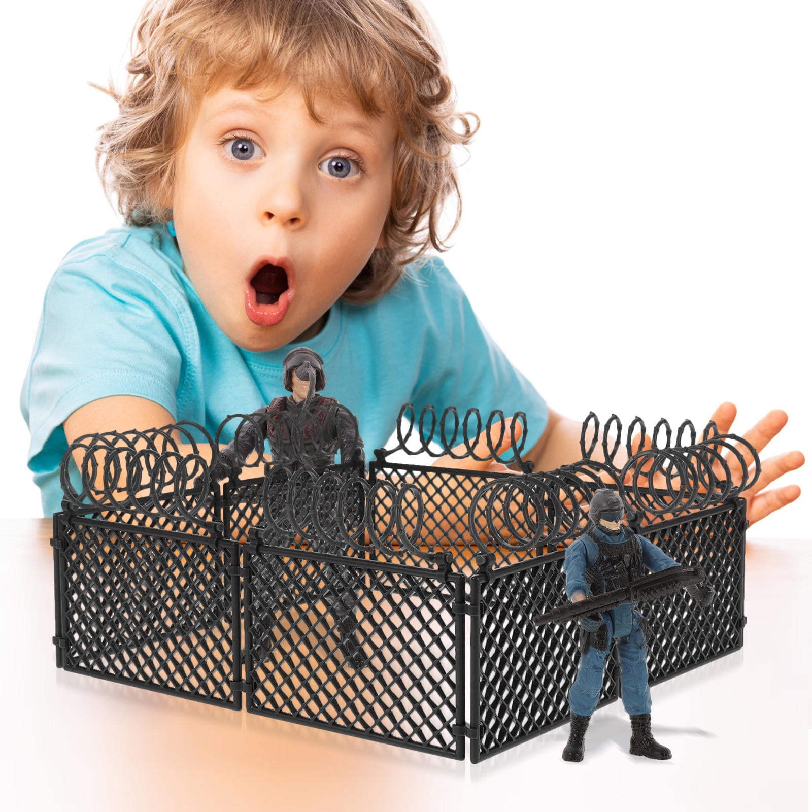 Masteelf 1 Set Of Easy-To-Install Miniature Fence For Diy Toy Boys ...