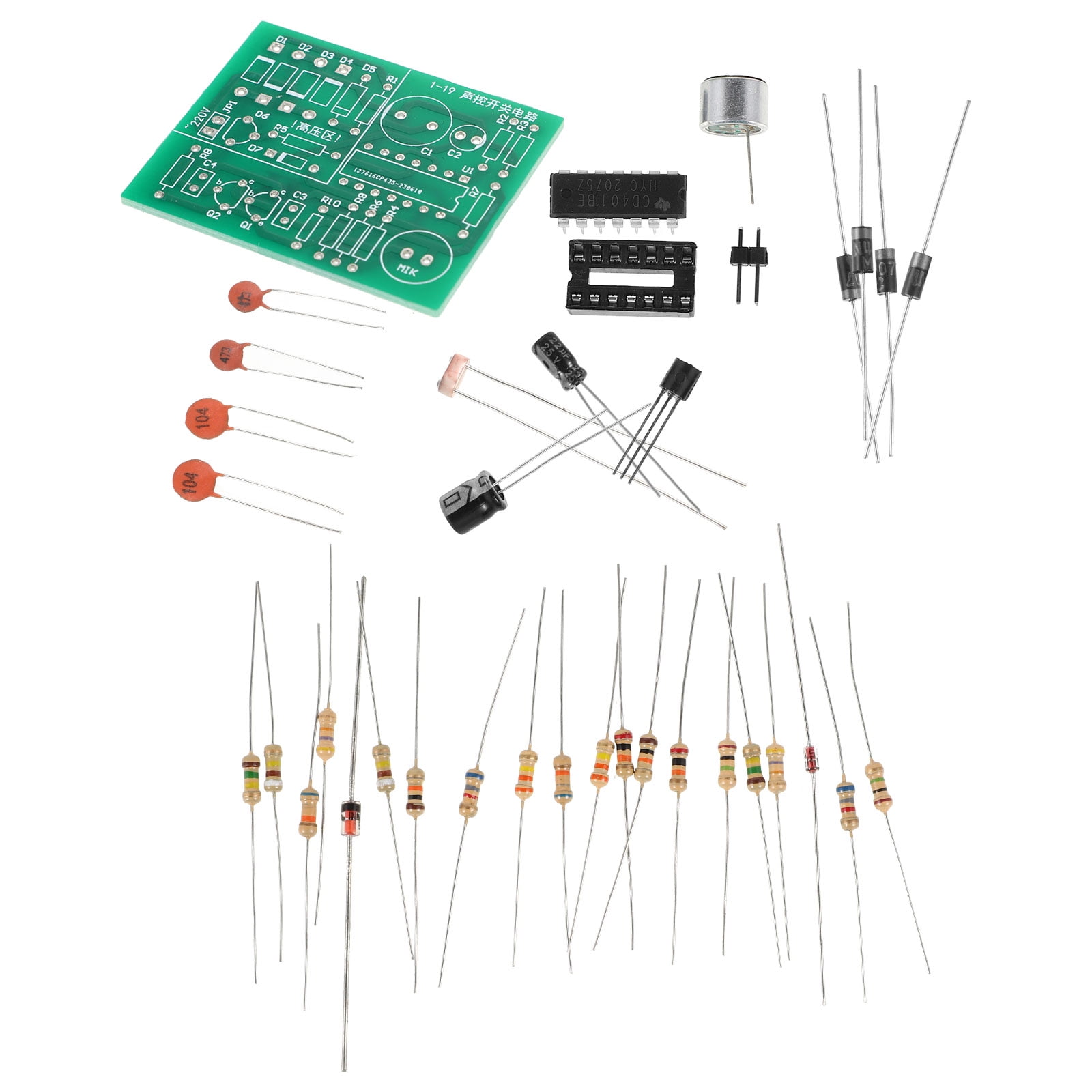 1 Set Sound Sensor DIY Kit Acoustic Control Switch Electronic Clap ...