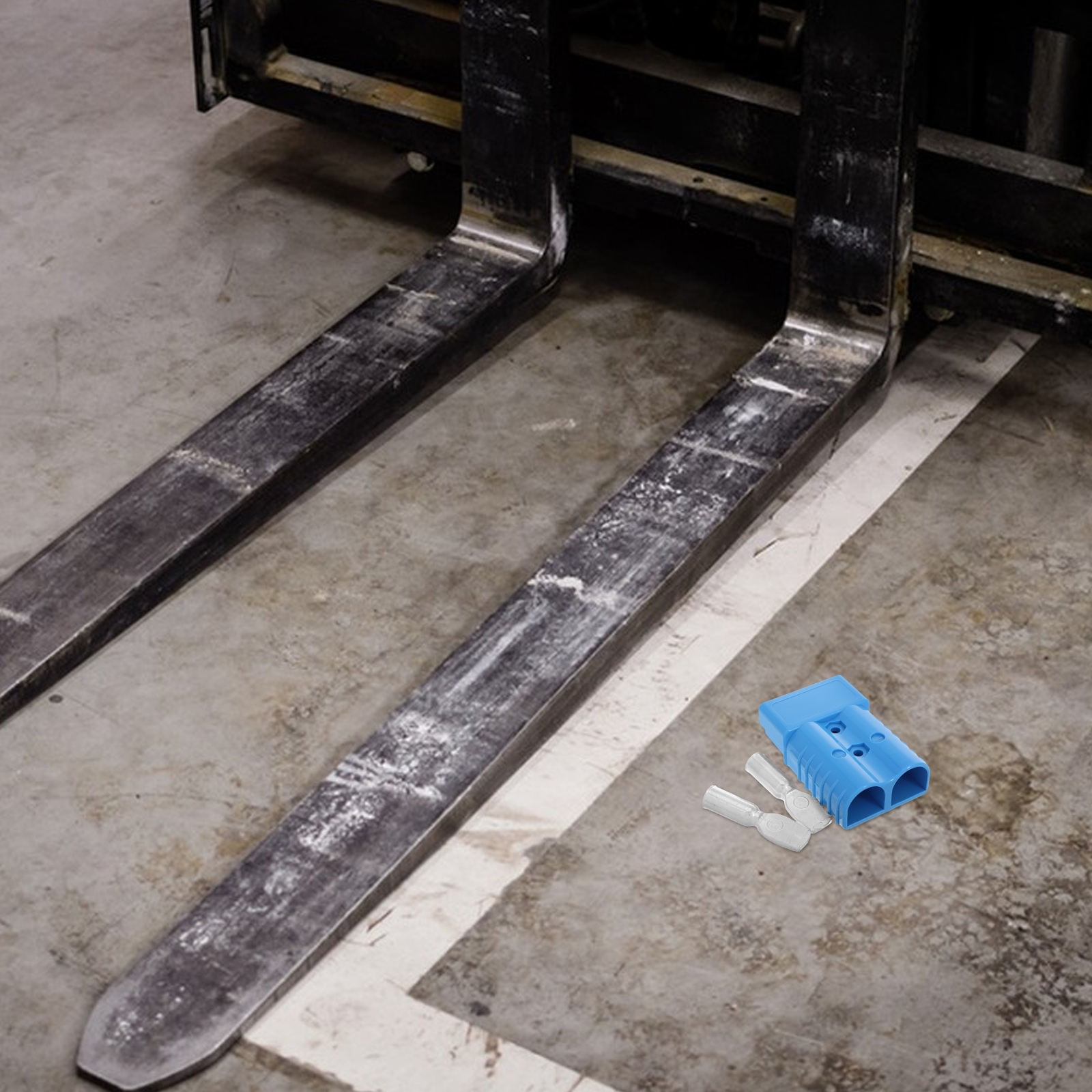 Masteelf 1 Set Forklift Battery Connector 350a 600v Plug Jumper Cable ...