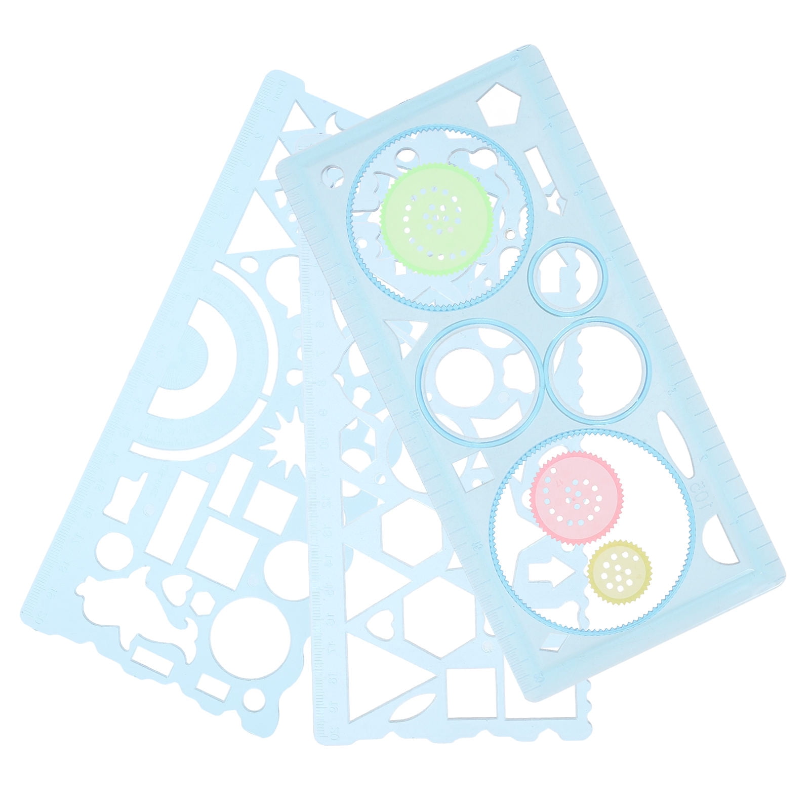 Masteelf 1 Set Geometric Drawings Templates Stencils Plastic Measuring ...