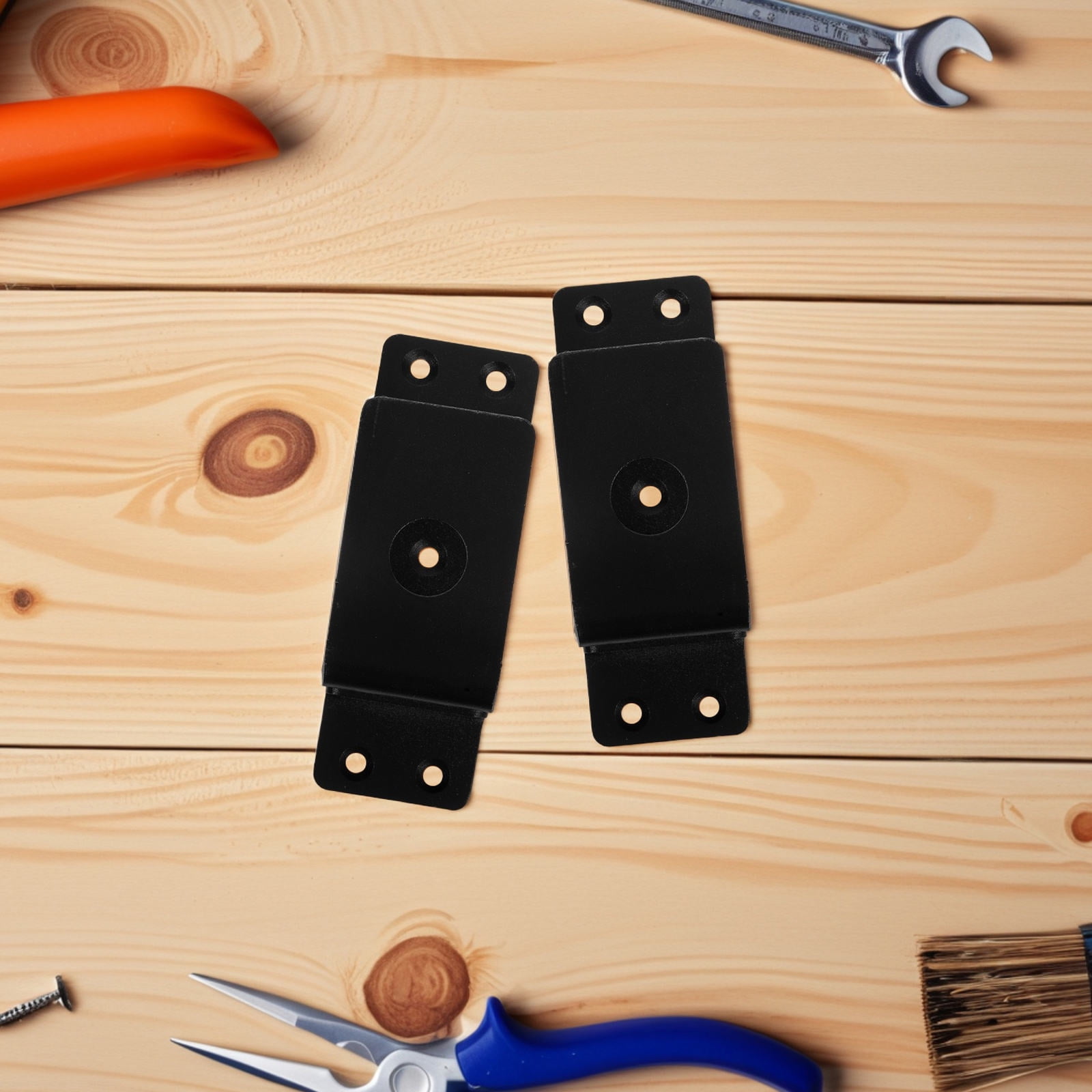 Masteelf 1 Set Heavy Duty Door Barricade Brackets For Home And U Shaped ...