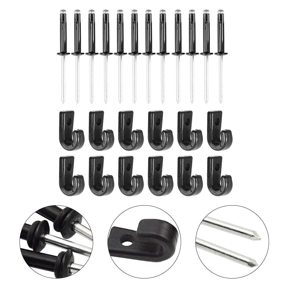 Masteelf 1 Set J Hooks Lashing Hook With Rivet For Kayak Boat Canoe ...