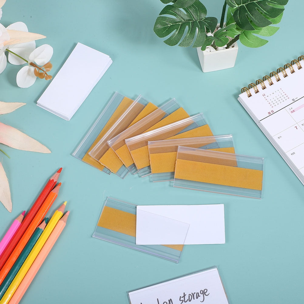 Masteelf 1 Set of Label Holders for Storage Bins Plastic Cabinet Labels ...