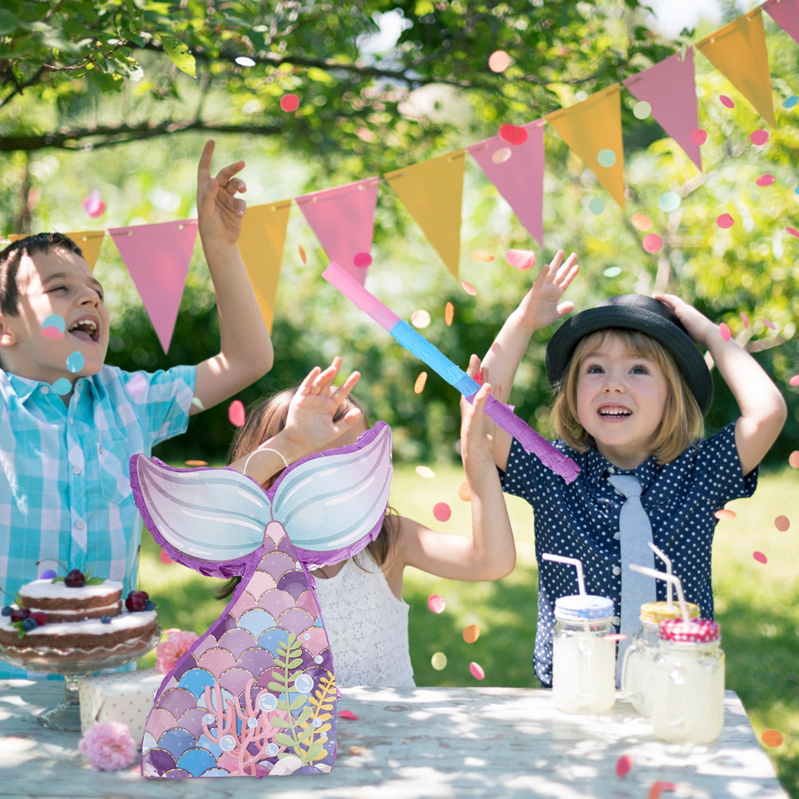 Masteelf 1 Set Mermaid Paper Pinata Birthday Mermaid Tail Pinata with ...