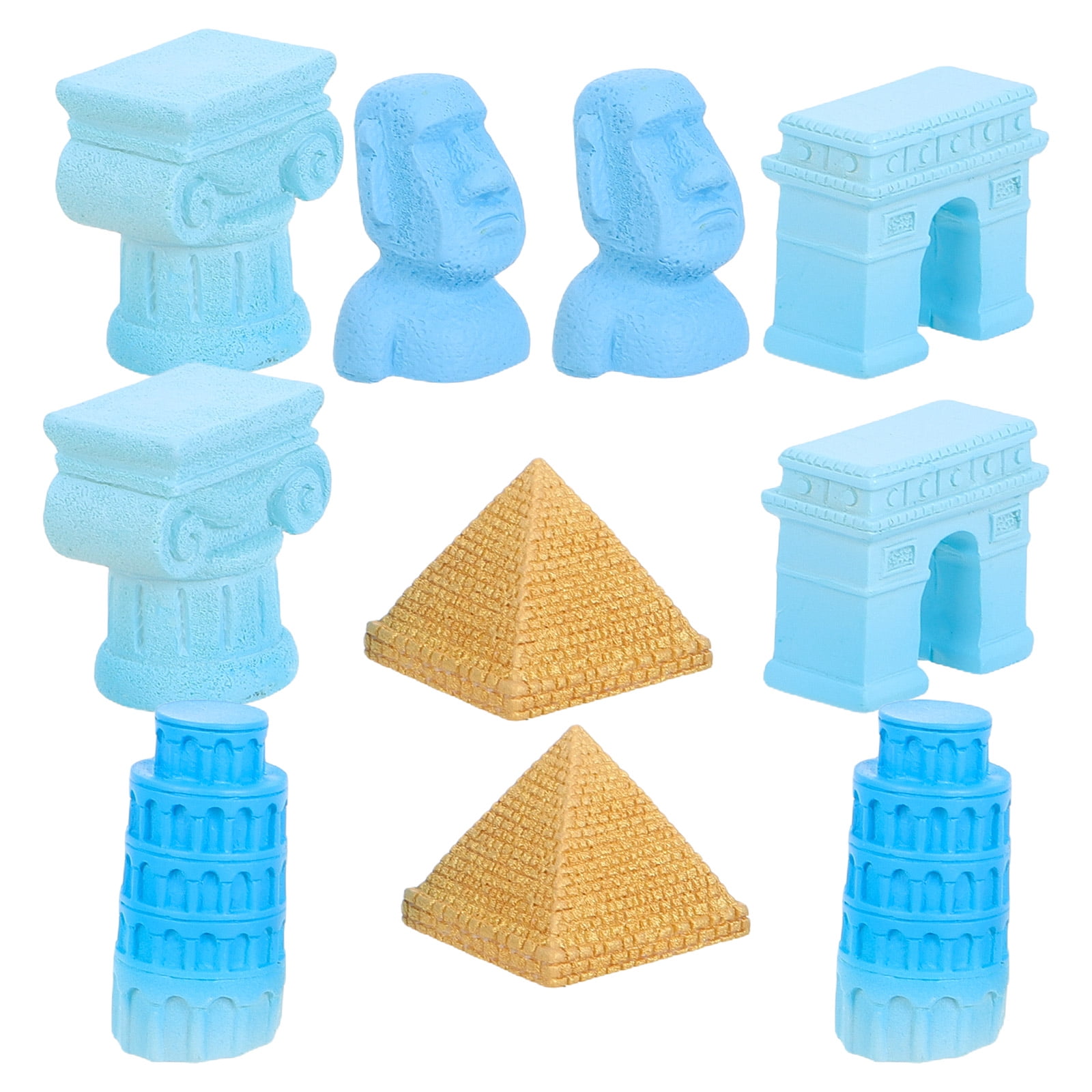 Masteelf 1 Set Mini Resin World Famous Building Figurine Set Dollhouse ...