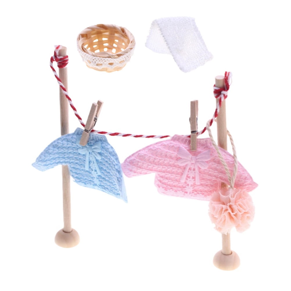 Masteelf 1 Set Miniature Clothesline Accessories For Home Decor Tiny ...