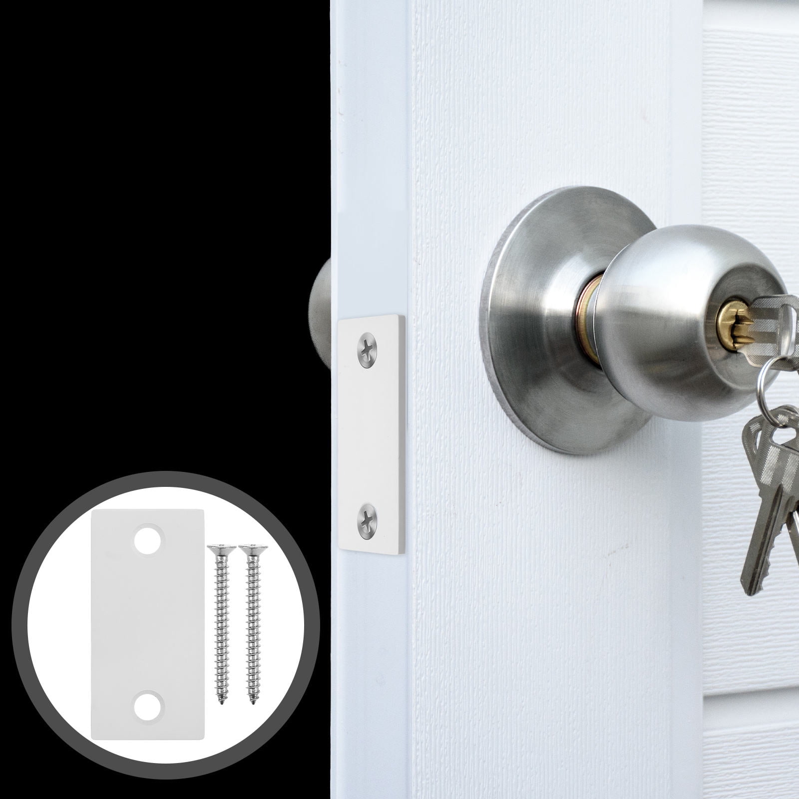 Masteelf 1 Set Of Door Lock Strike Plate Door Reinforcement Plate Door ...