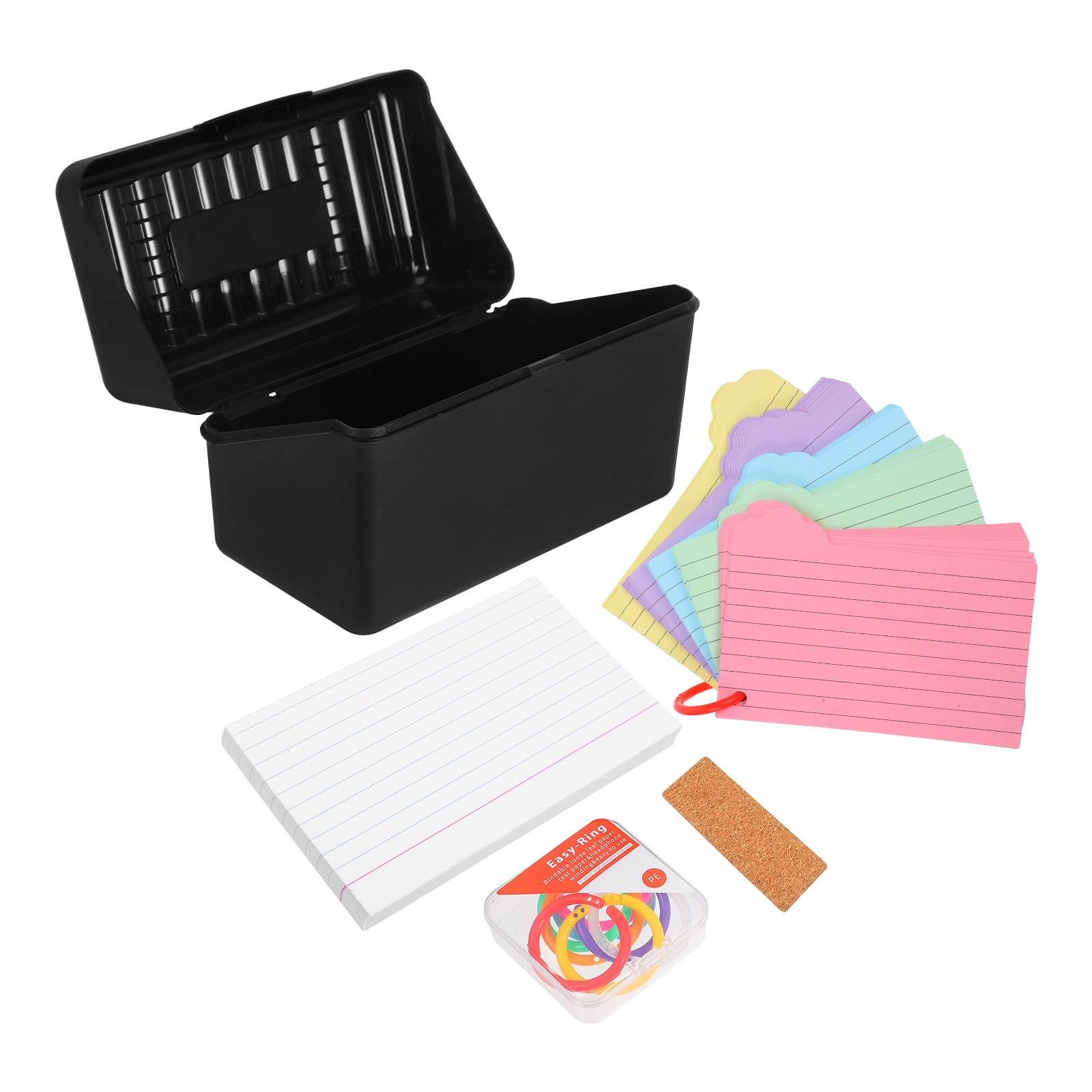Masteelf 1 Set of Portable Office Index Cards Holder with Memo Cards ...