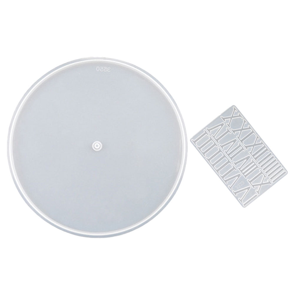Masteelf 1 Set Round Resin Clock Dial Mold with Roman Numerals Mold ...