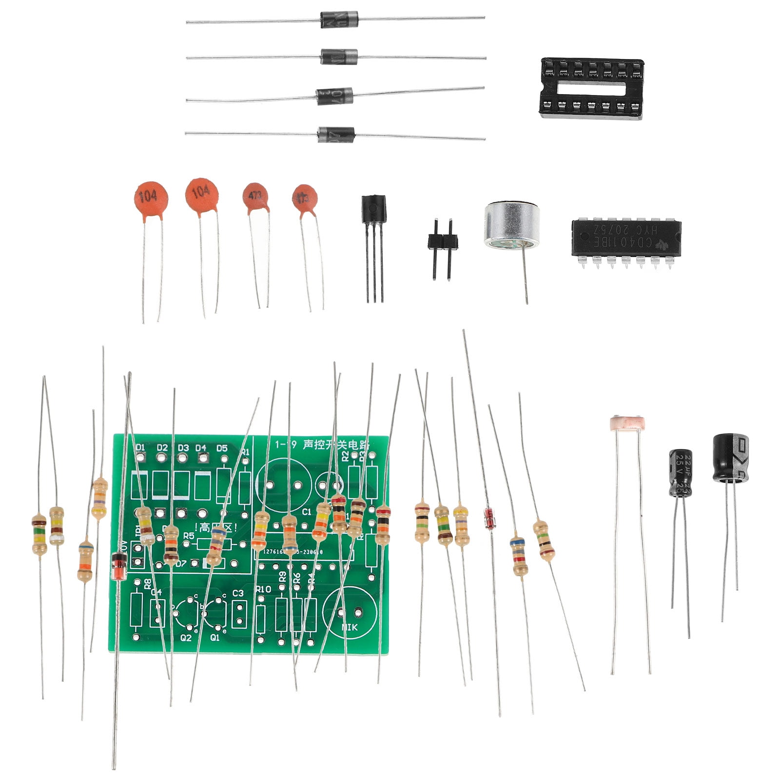 Masteelf 1 Set Sound Sensor DIY Kit Acoustic Control Switch Kit Electronic Clap Control Switch ...