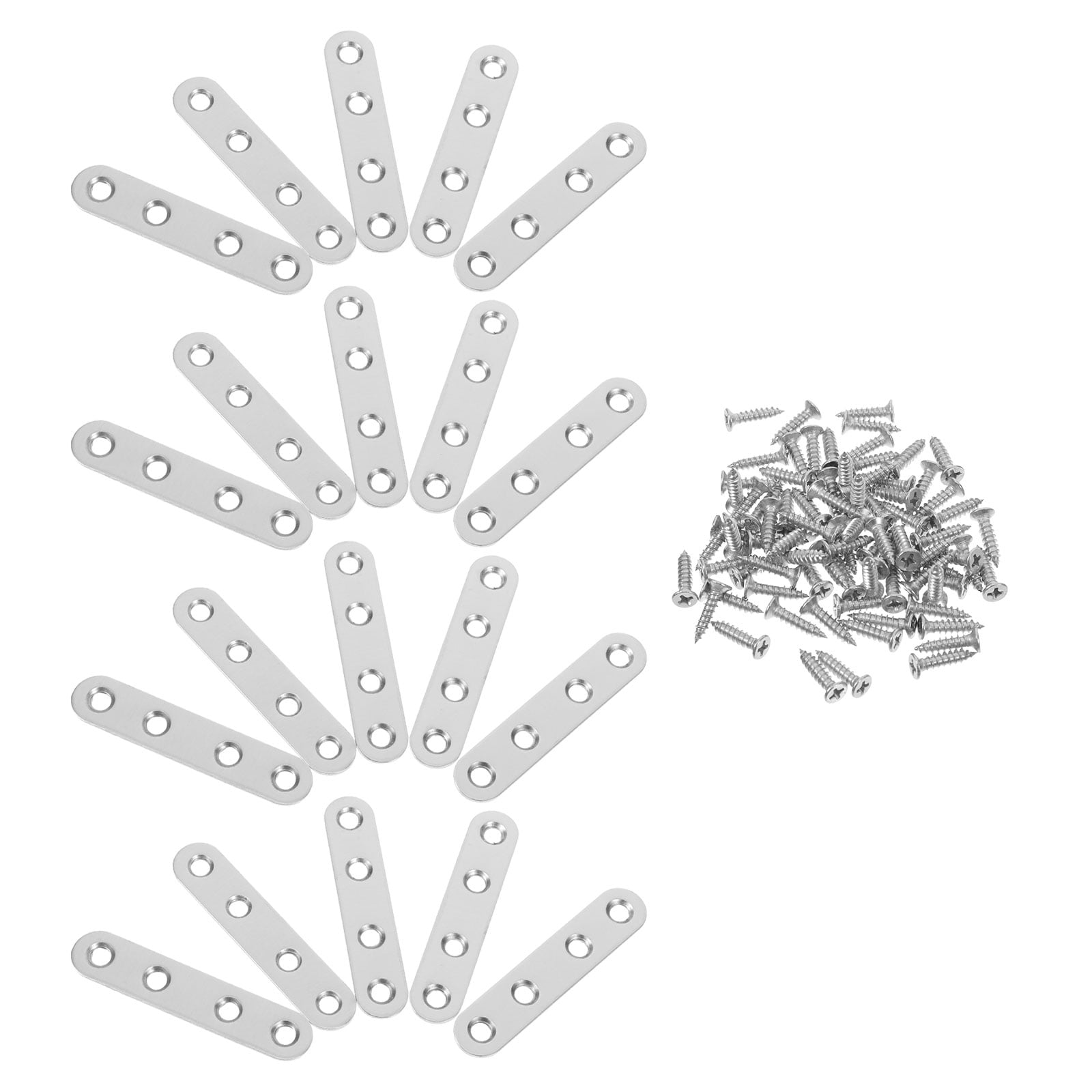 Masteelf 1 Set Stainless Steel Flat Brace Straight Bracket With Screws ...